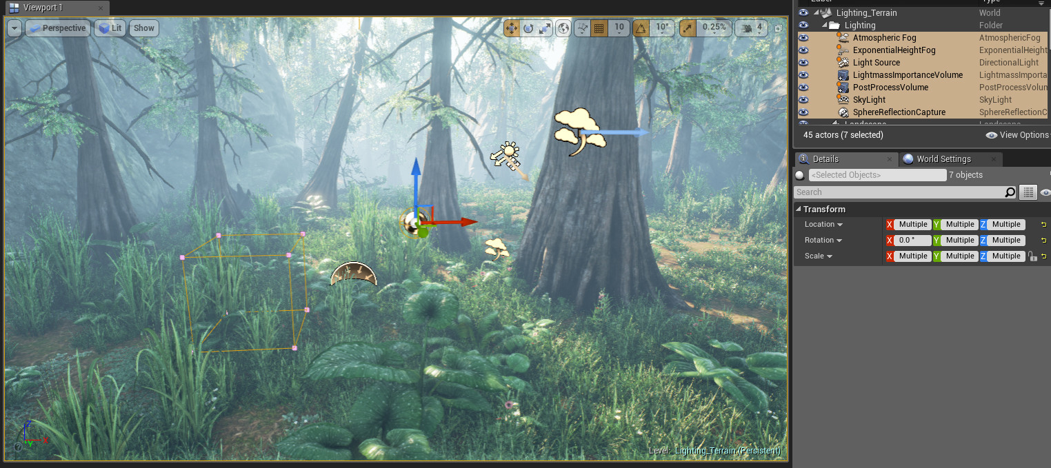 Baiquni Abdillah - Swamp Forest Lighting Test - UE4