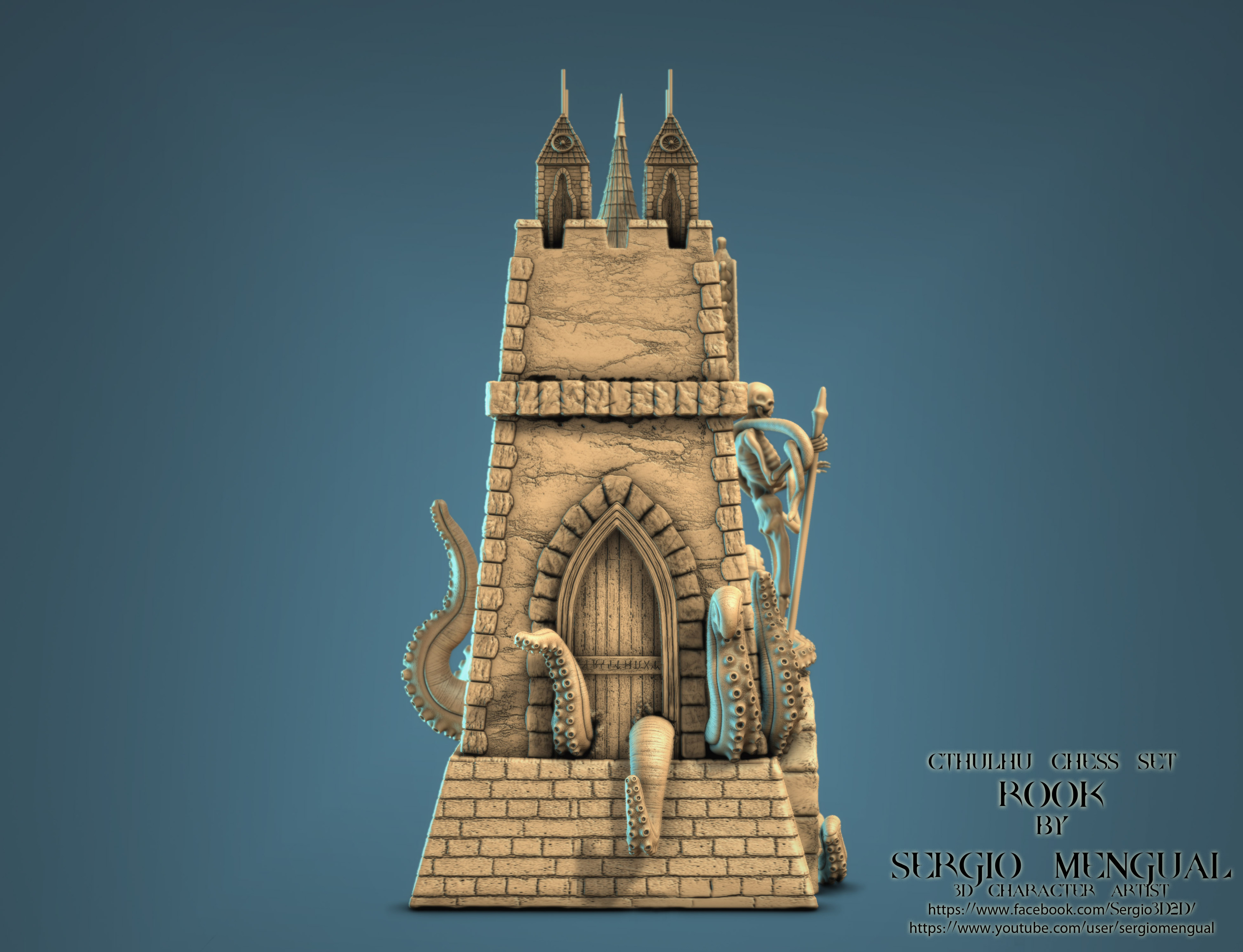 Sergio Gabriel Mengual - Cthulhu Chess Set: The Rook By Sergio Mengual