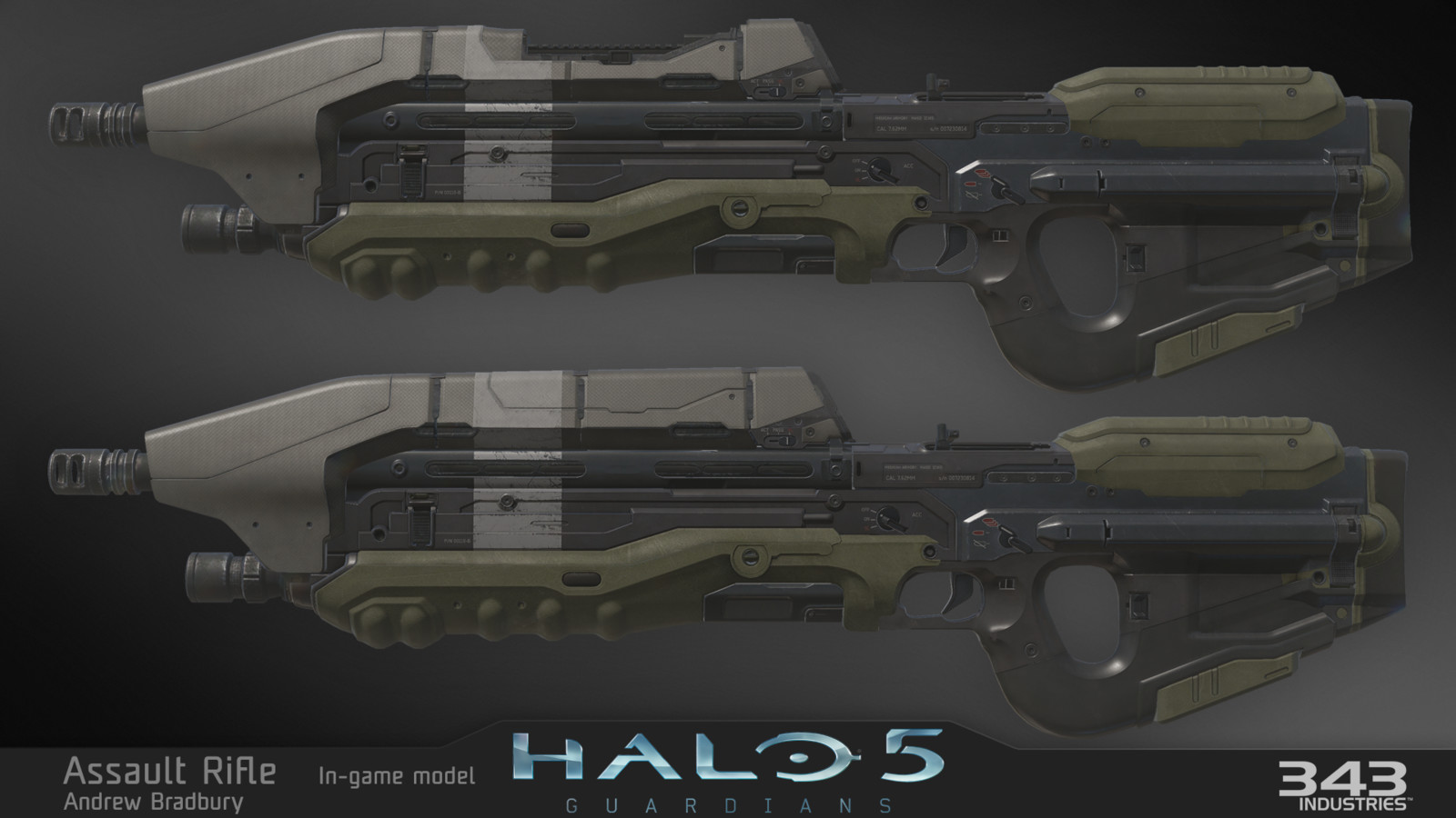 Andrew Bradbury Artstation - Halo 5 Assault Rifle