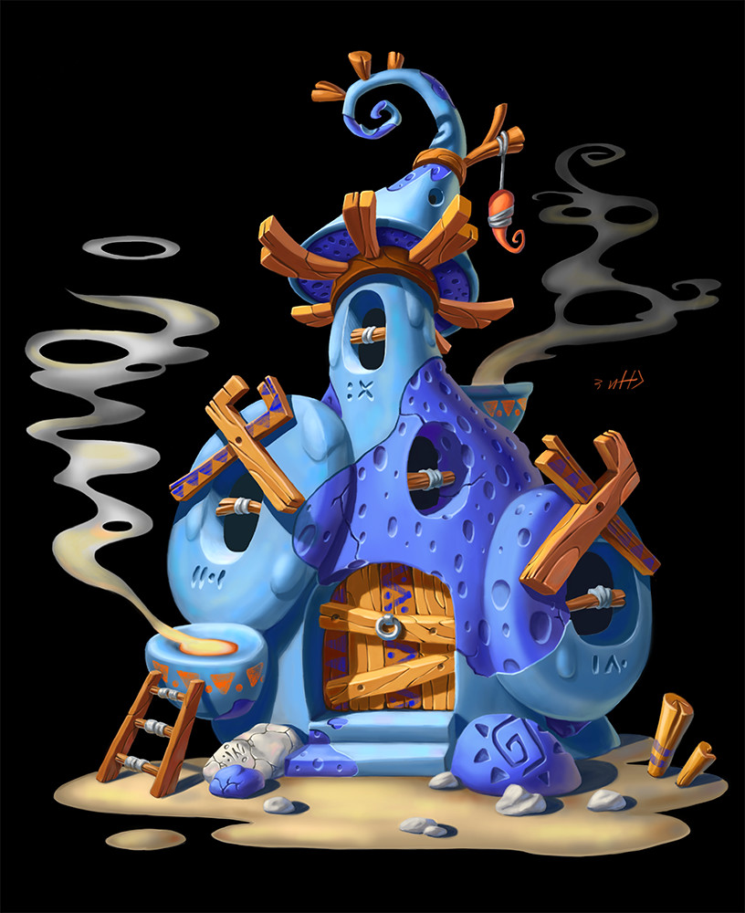 ArtStation - Blue magic house