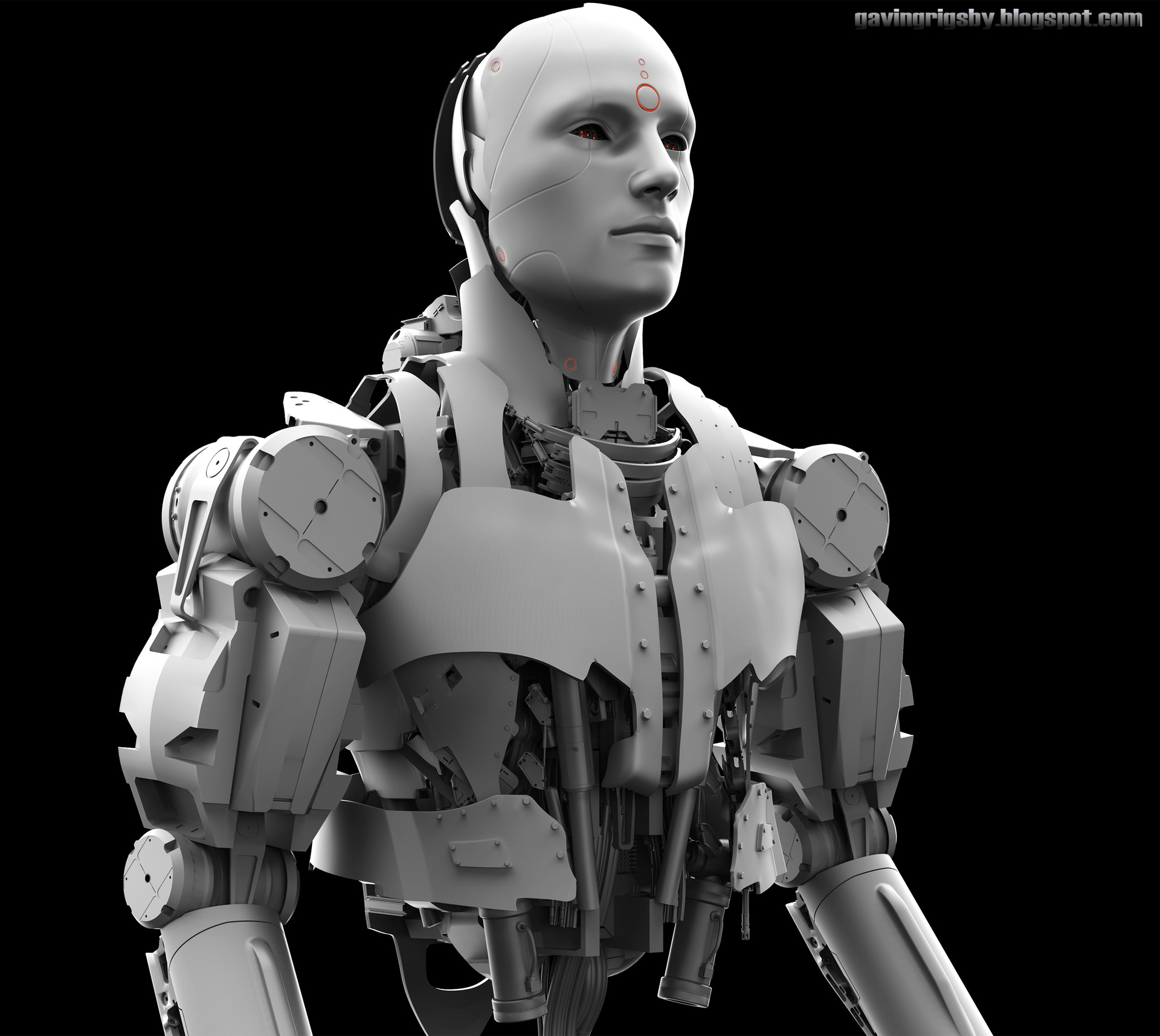 ArtStation - Personal Work-L Droid [H] Series Clay Render