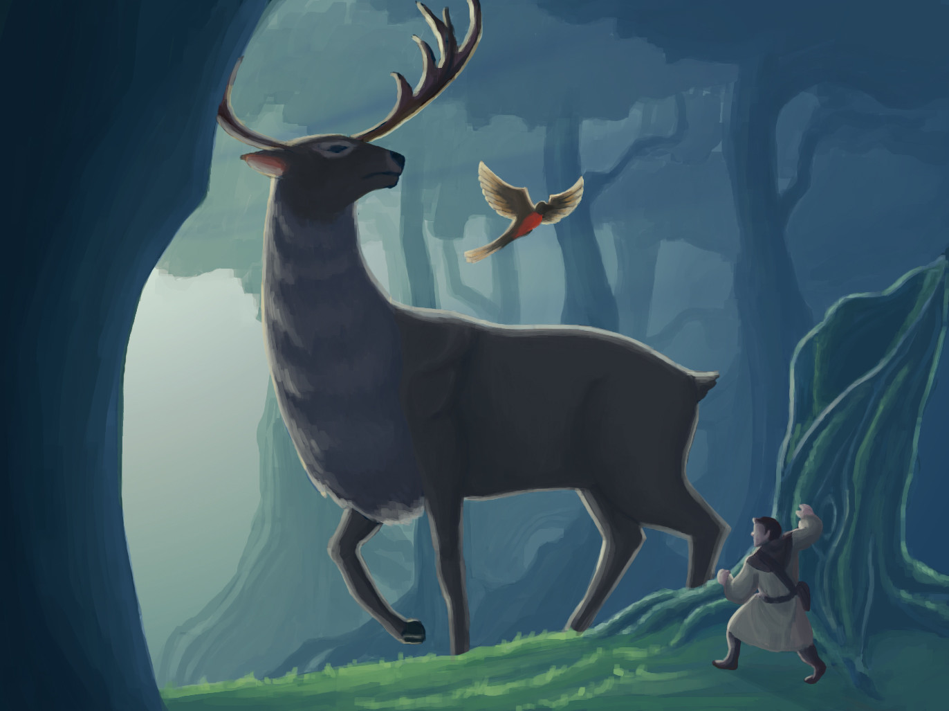 ArtStation - Robin n deer