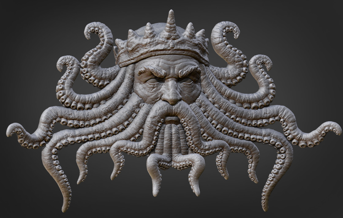 ArtStation - Poseidon Head Model