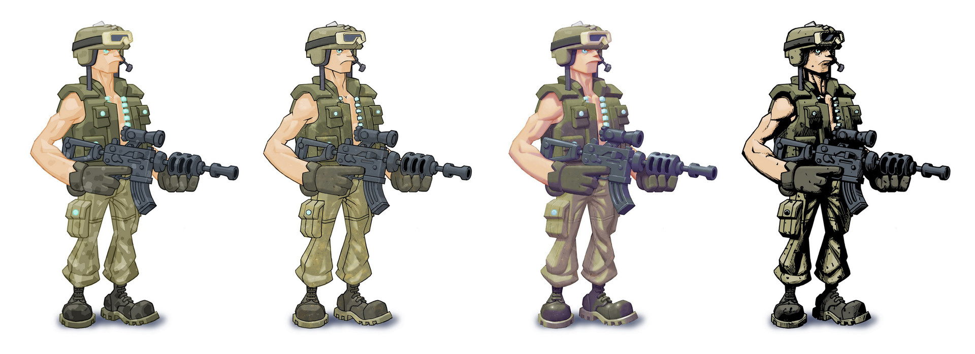 ArtStation - Army Game Concept - Character 02
