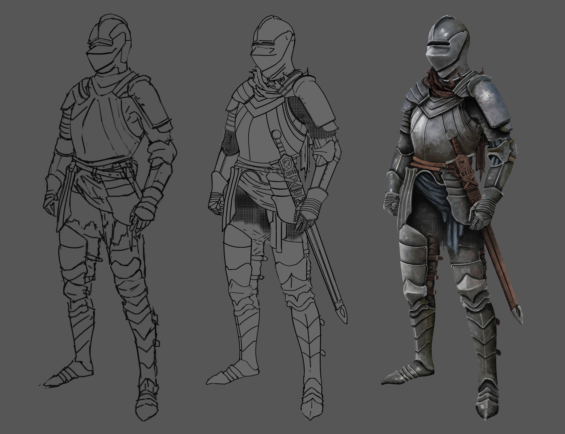 Kamil Sroka - Knight armour design 1
