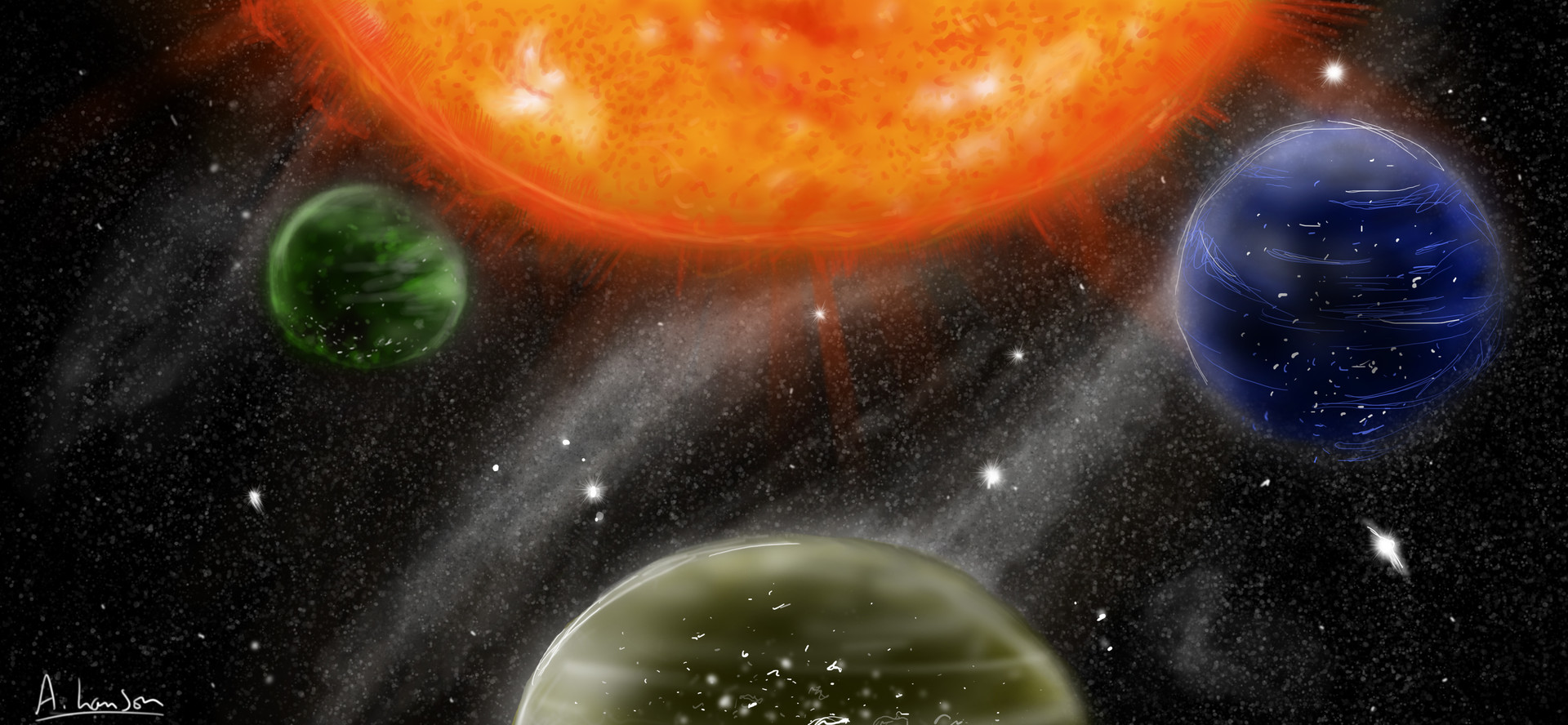 ArtStation - Cyber Solar System Concept