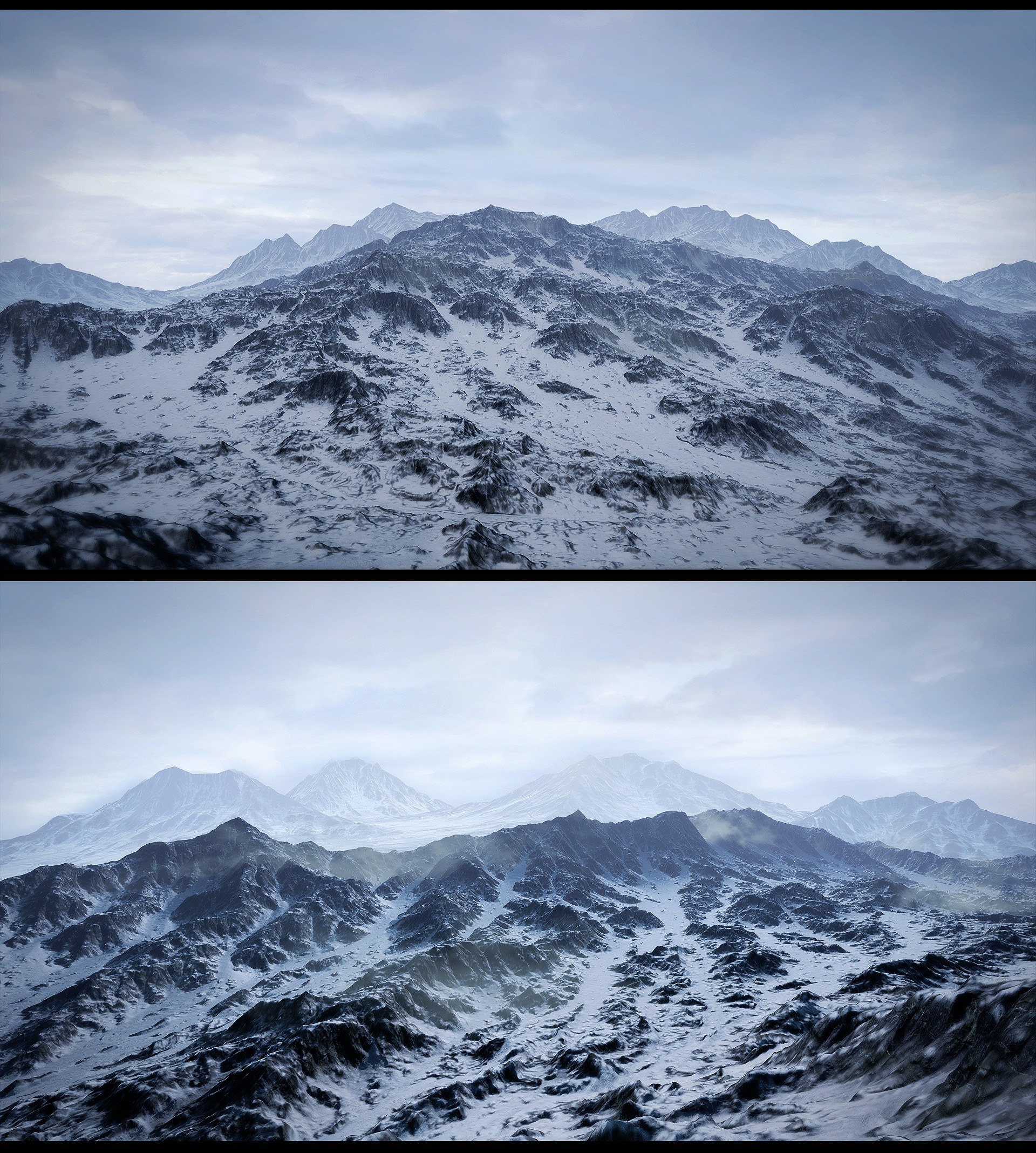 ArtStation - Snow Top Mountains