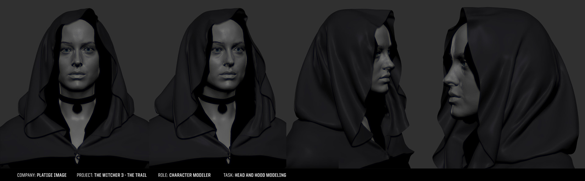 Klaudiusz Wesolowski - THE WITCHER 3 - THE TRAIL Yennefer head and hood ...