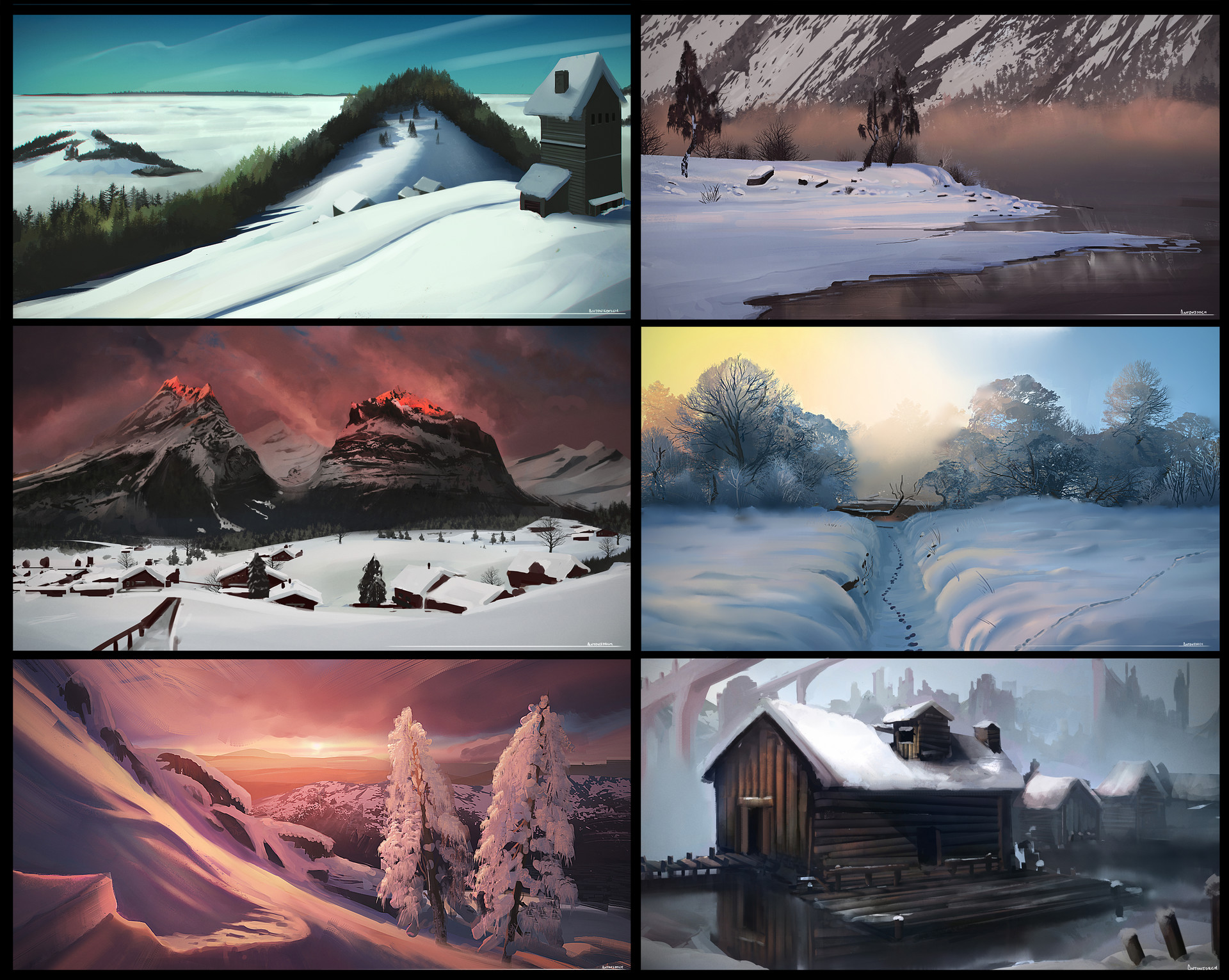 ArtStation - Snowy Studies