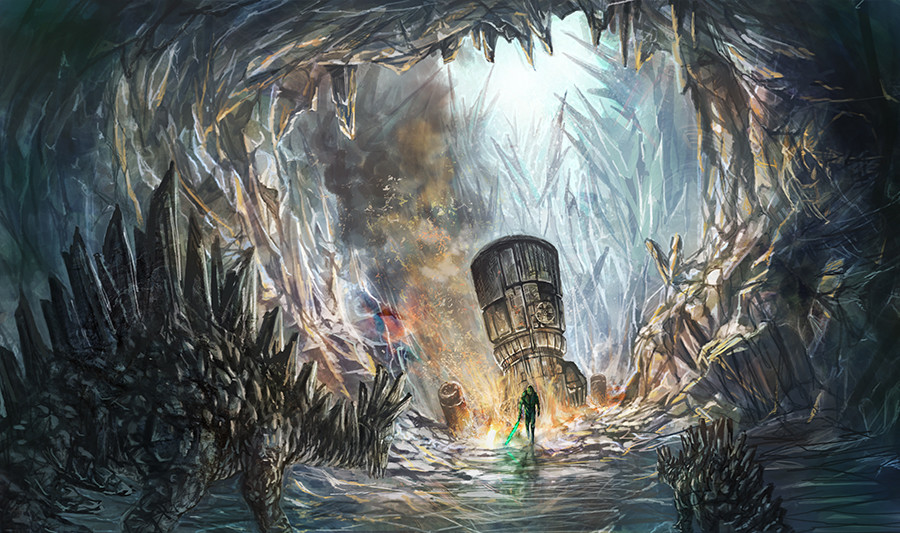 ArtStation - encounter in a cave