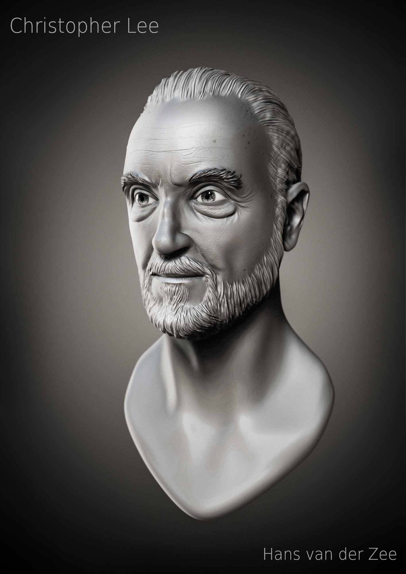 ArtStation - Christopher Lee - Bust Sculpt