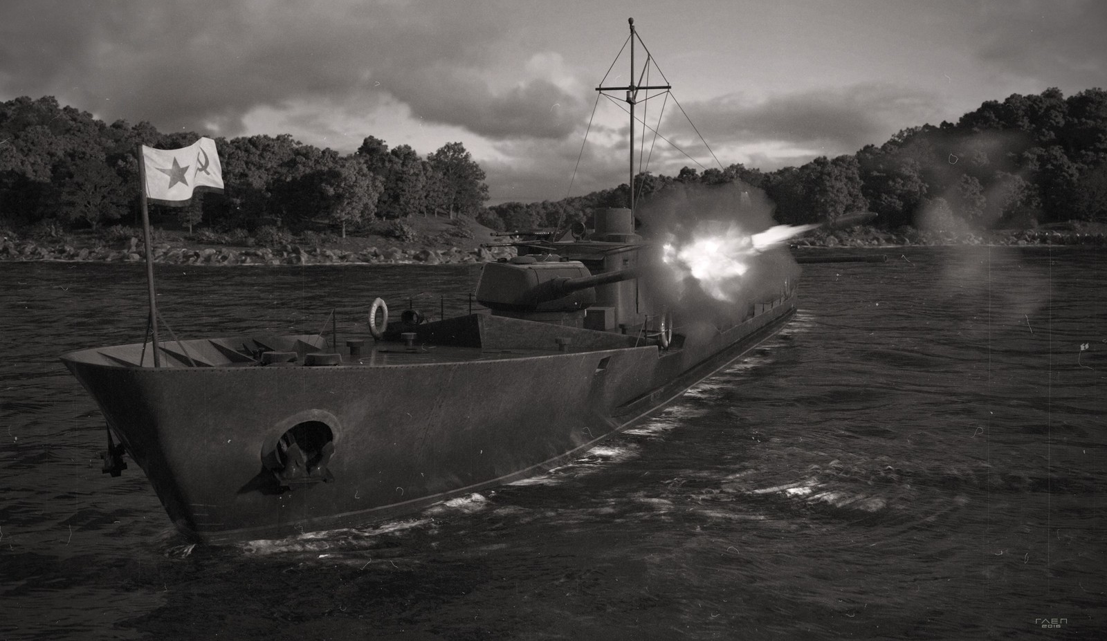 Gleb Kosheyev - "project 186" soviet armored gunboat