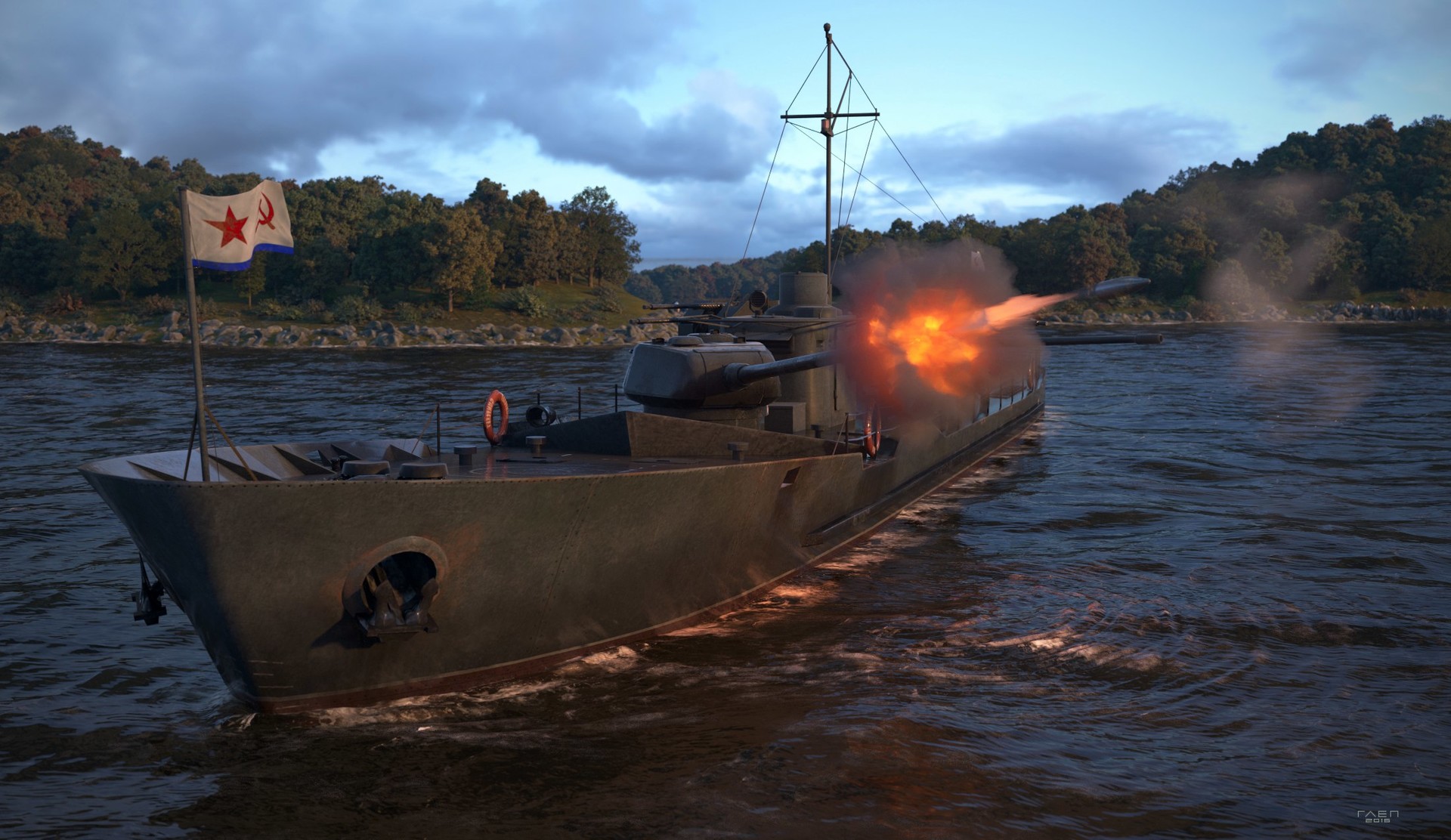 Gleb Kosheyev - "project 186" soviet armored gunboat