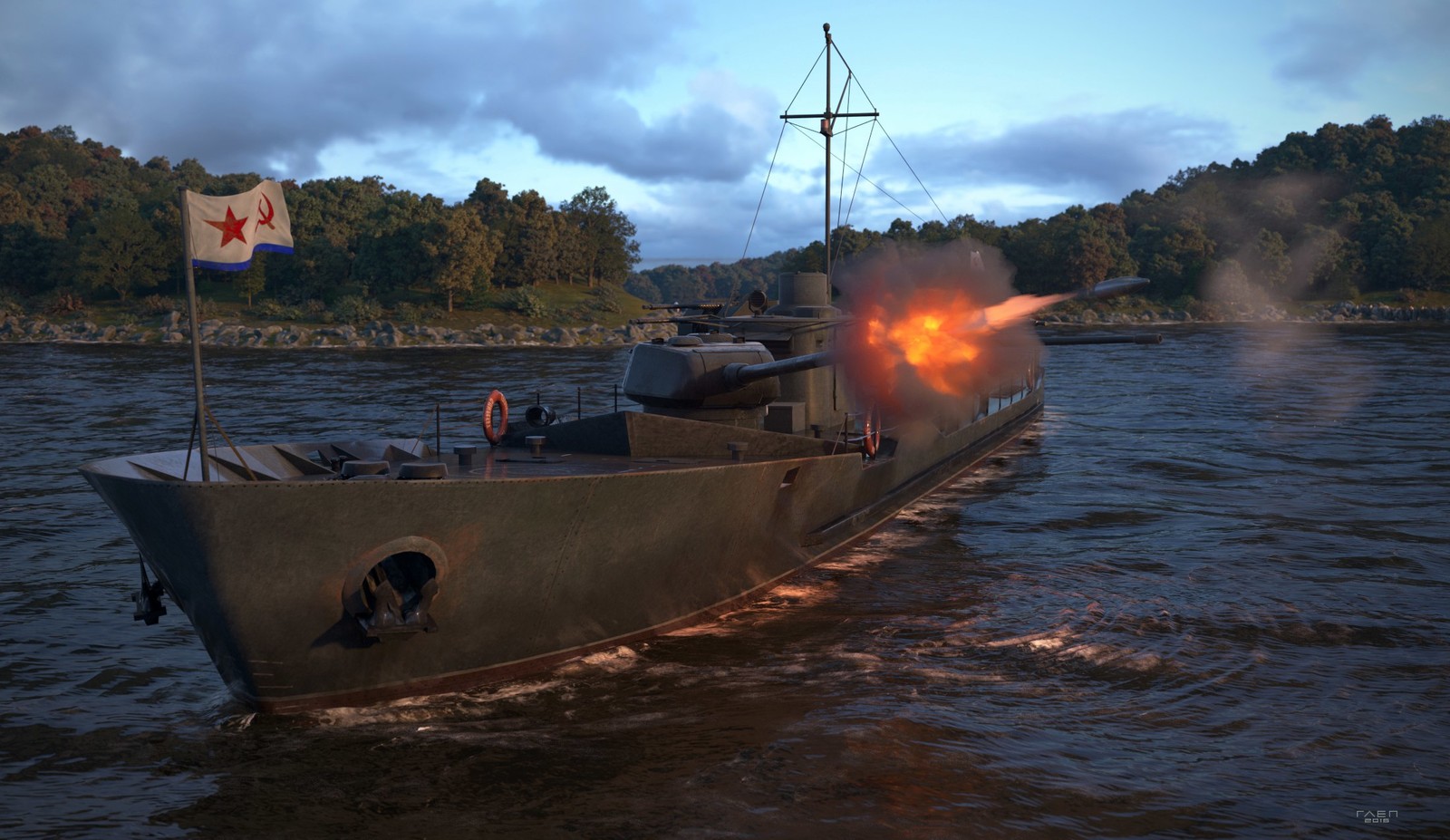 Gleb Kosheyev - "project 186" soviet armored gunboat