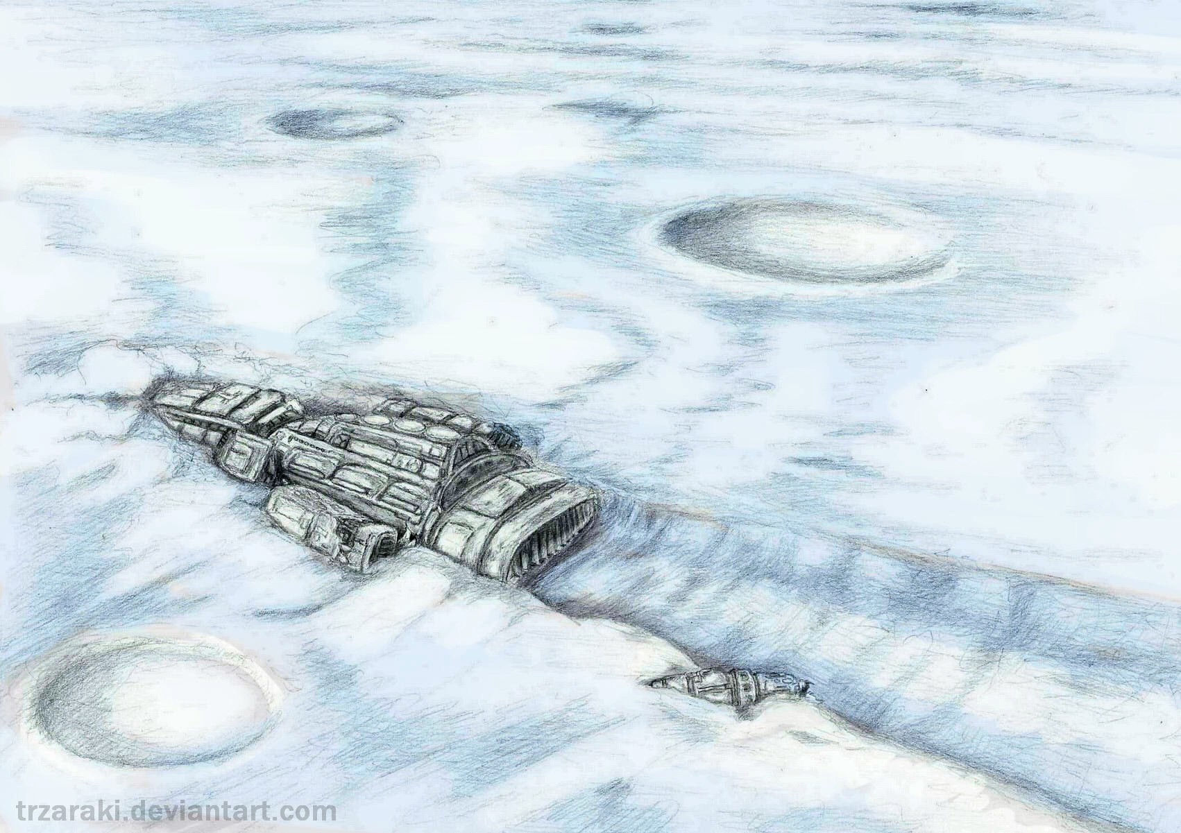 ArtStation - Crash alien spaceship