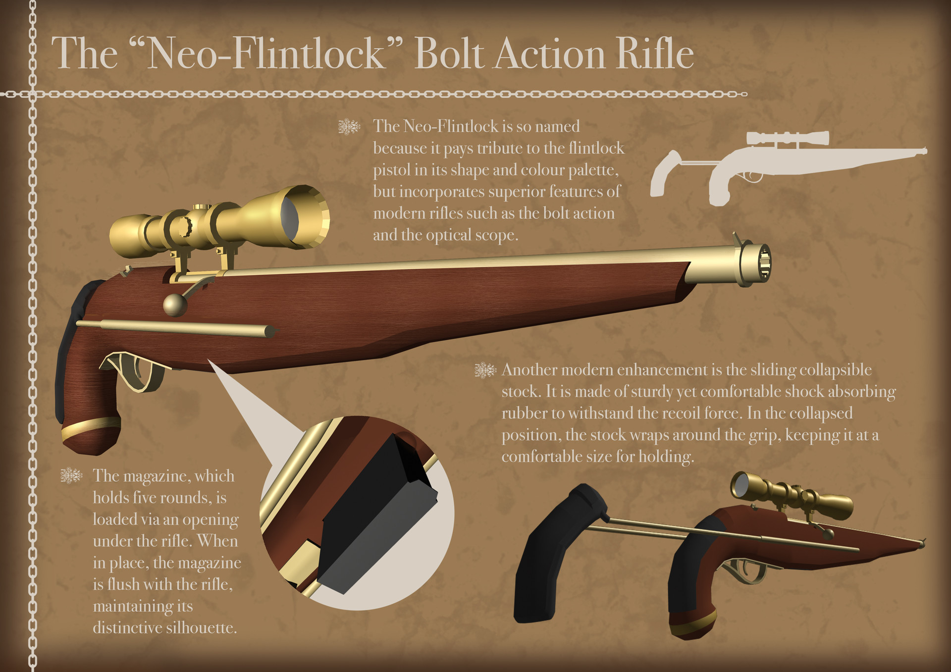 ArtStation - The Neo-Flintlock Bolt Action Rifle, Nerissa Xue