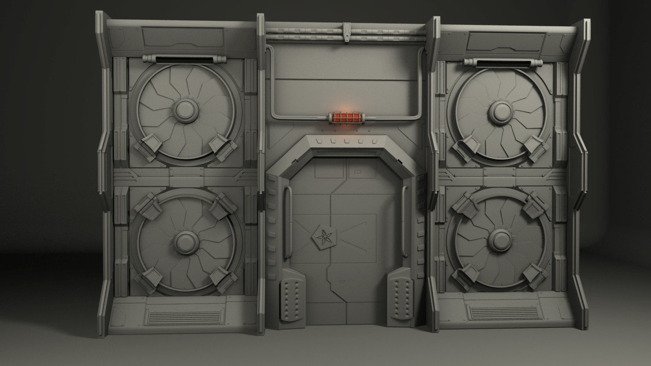 ArtStation - Sci-fi wall