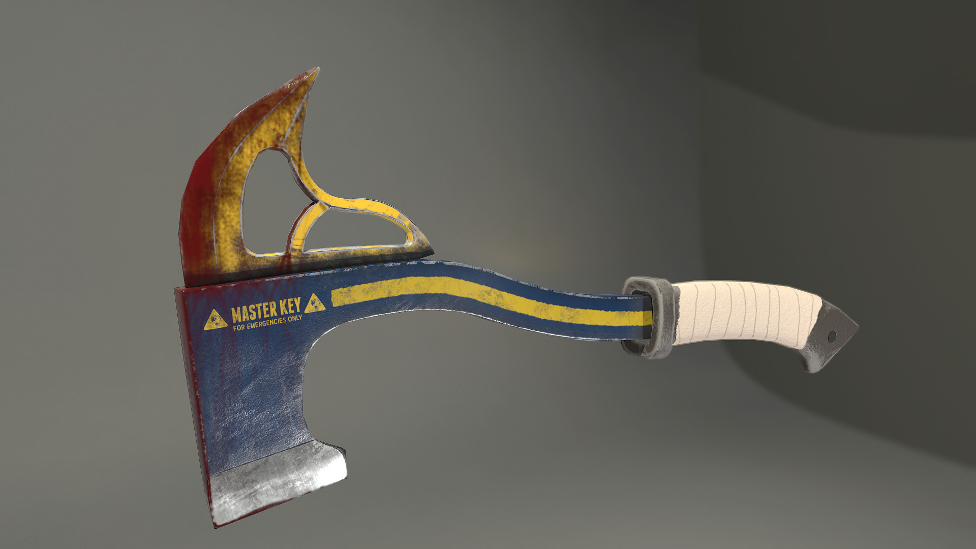 ArtStation - Futuristic Low Poly Axe for 7 week school project