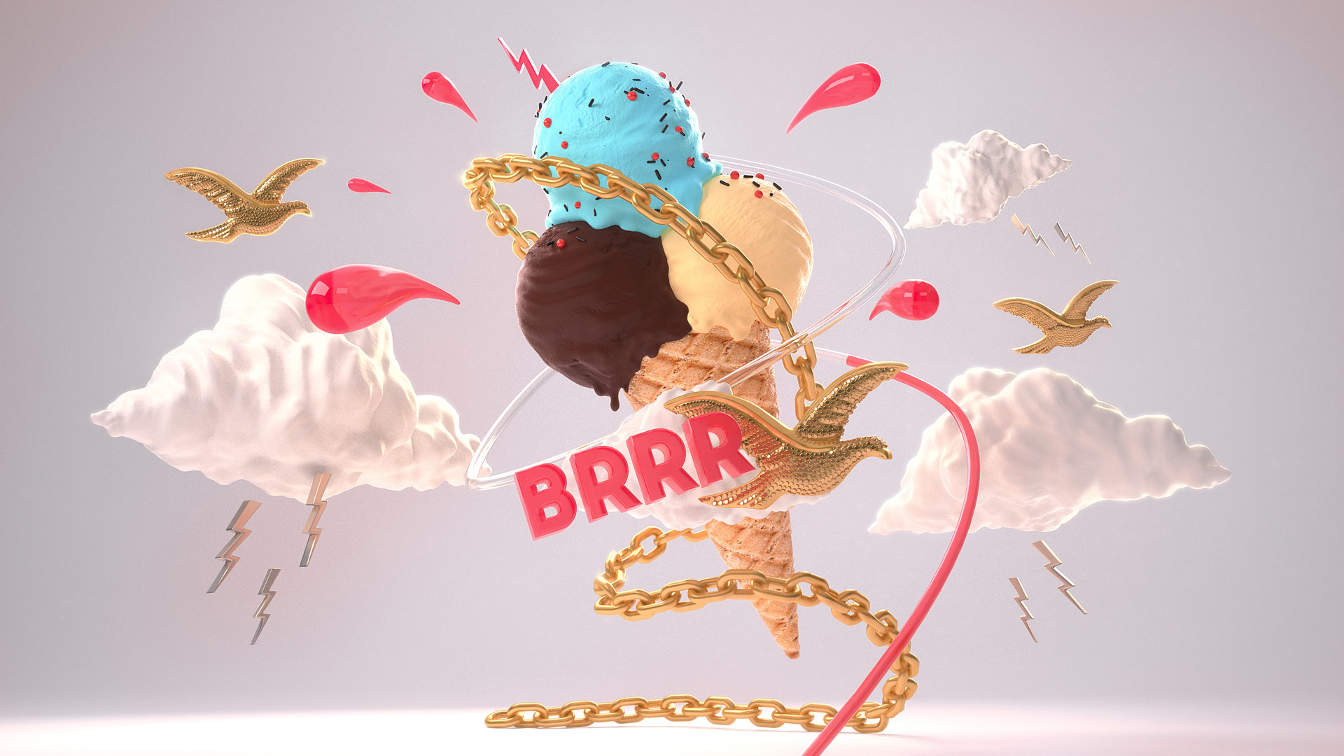 ArtStation - BRRR ICE CREAM (3DS MAX - VRAY - ZBRUSH)