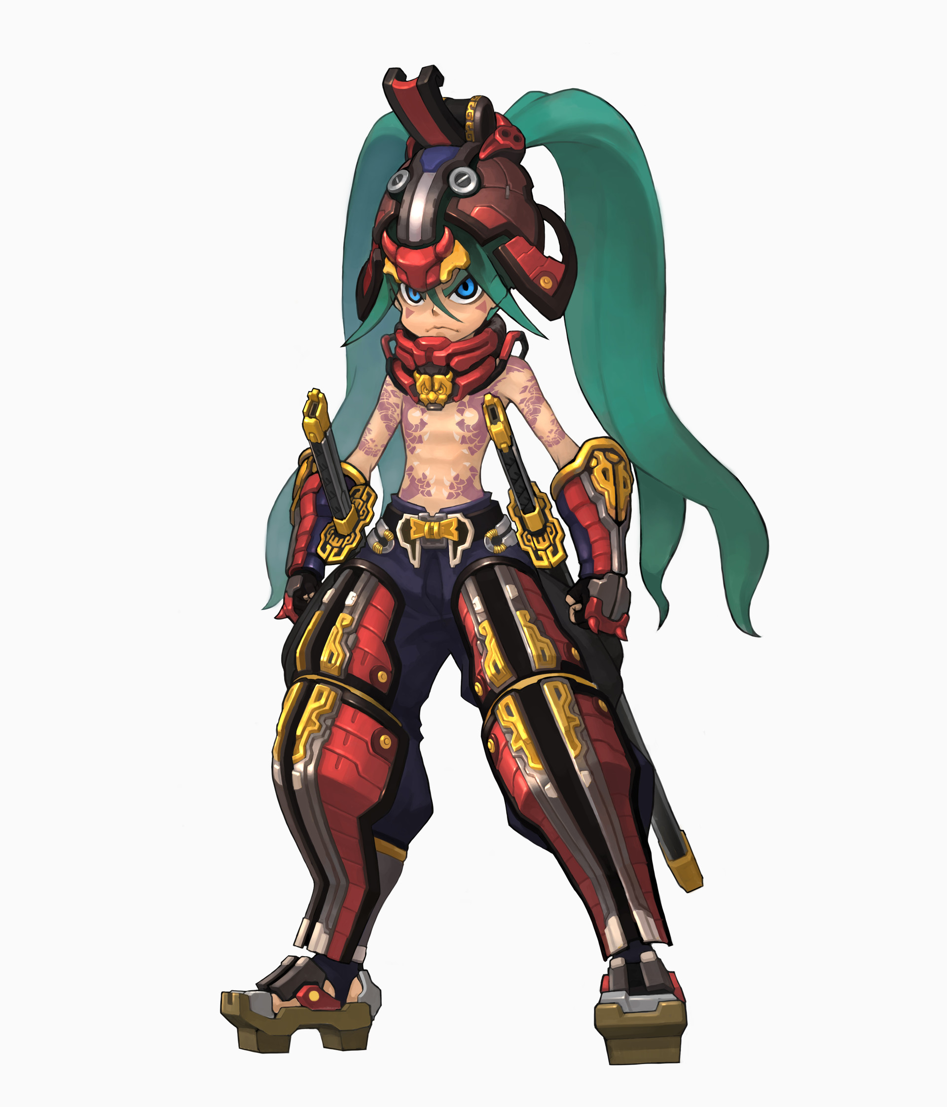 ArtStation - hack samurai level up version (casual character)