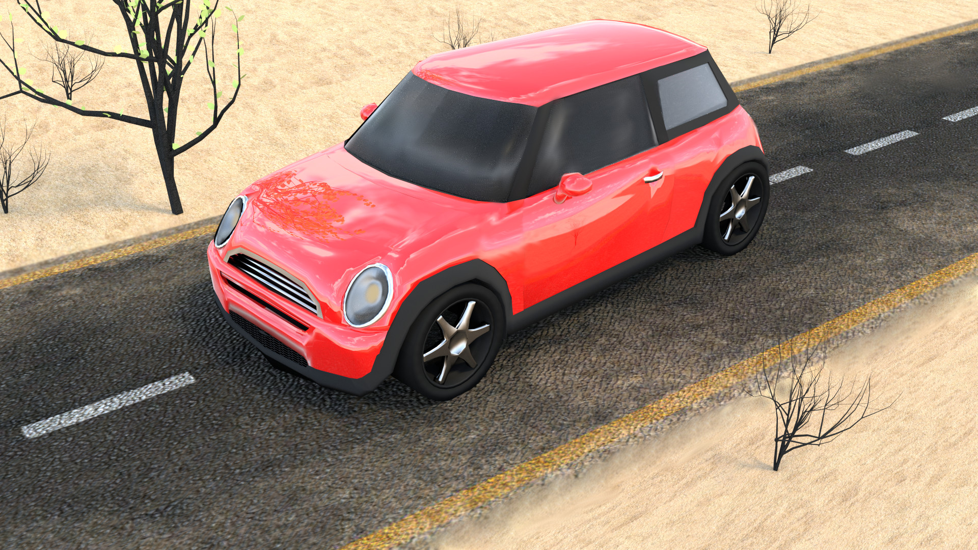 ArtStation - Mini Cooper 3D Render