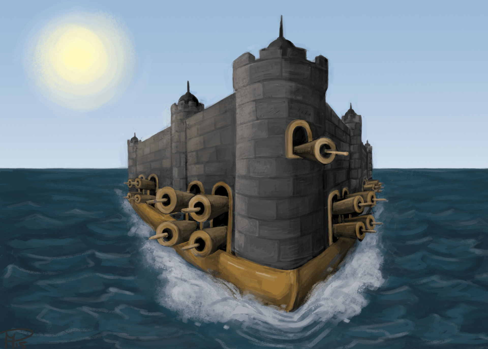 ArtStation - Floating Fortress (Winds of Fortune)