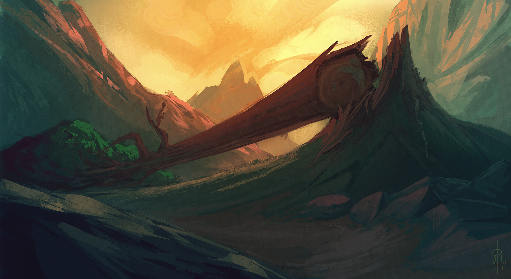 ArtStation - The fallen tree