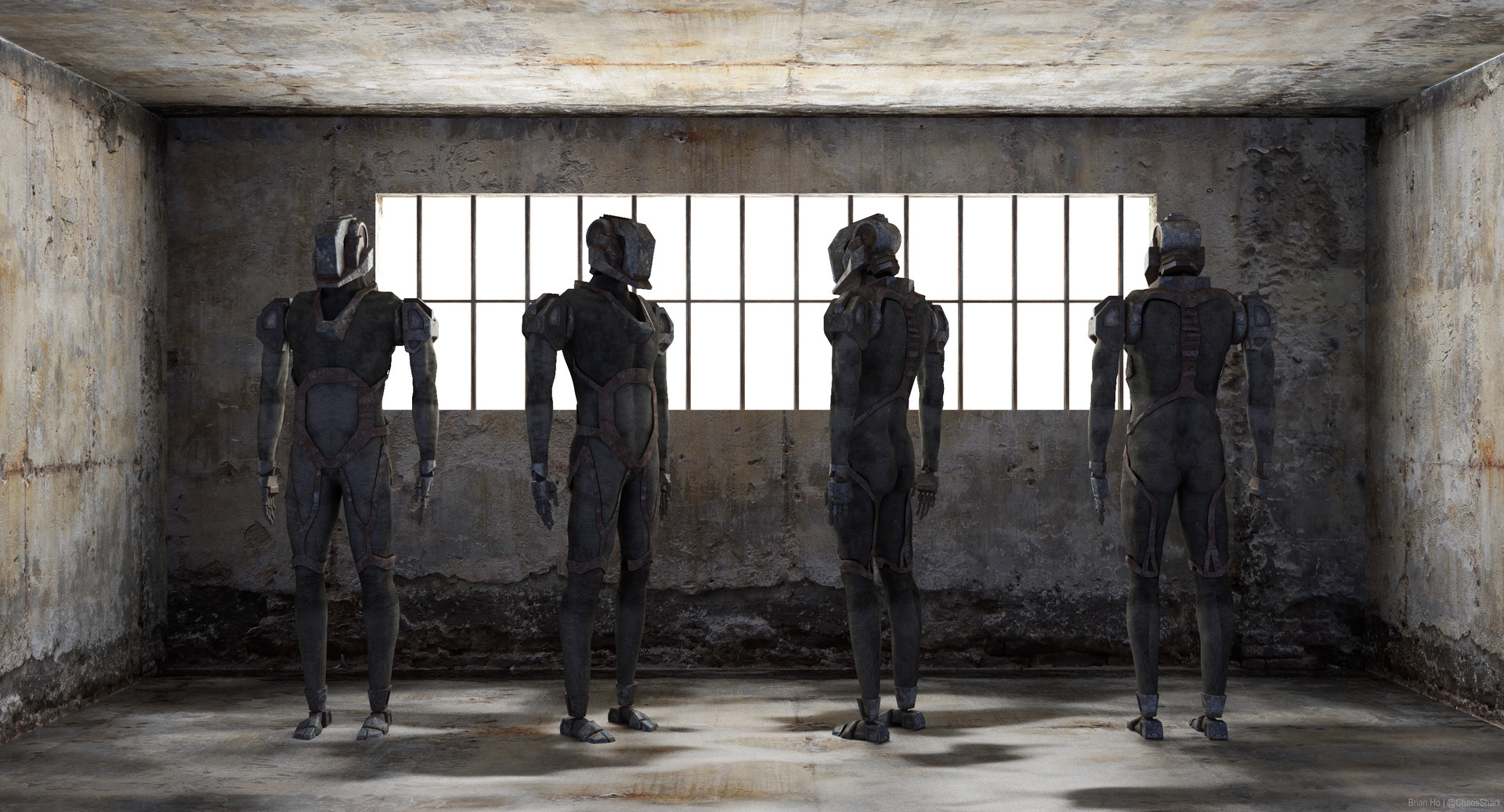 ArtStation - Abandoned Robot Character Turnaround