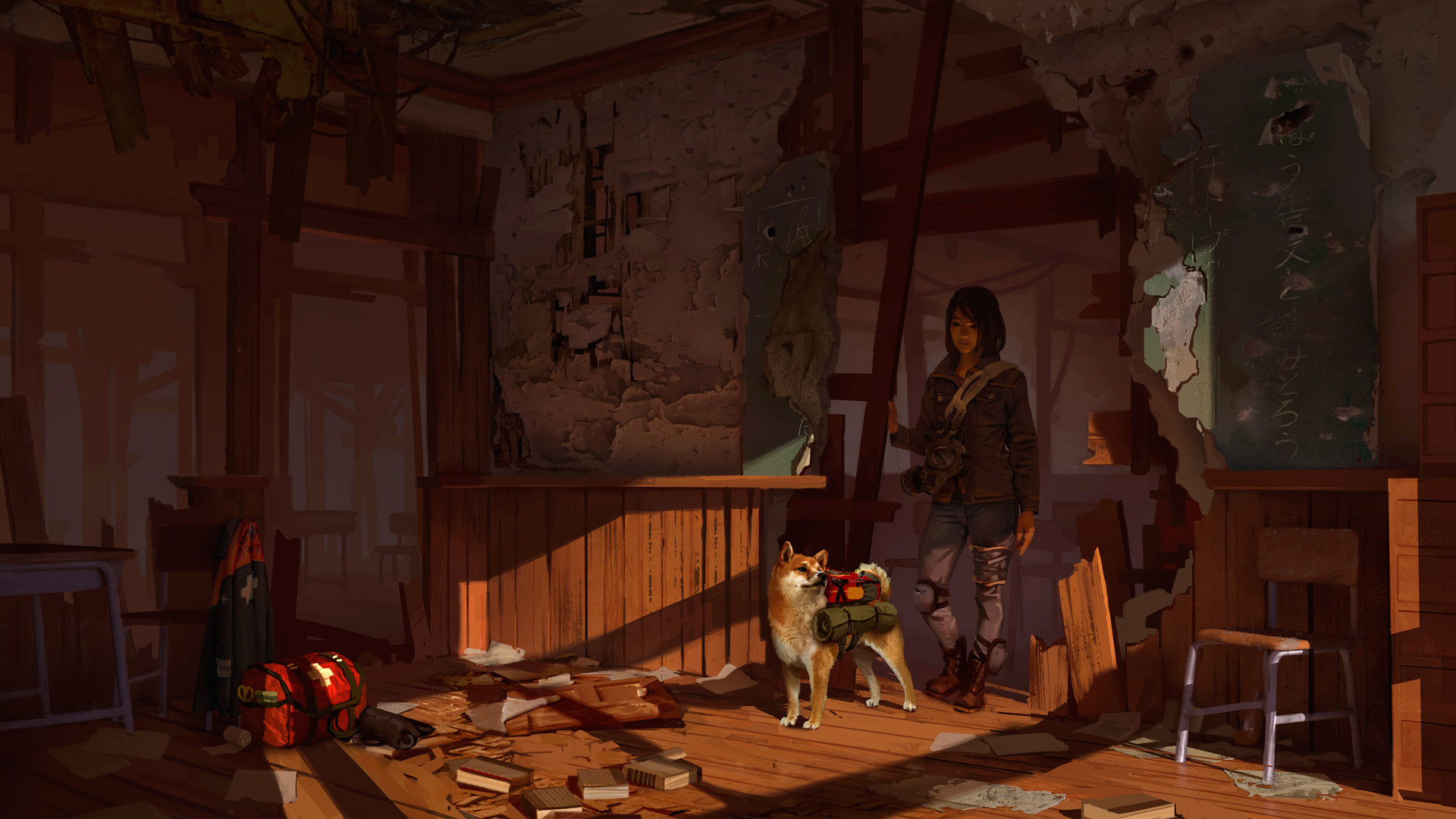 ArtStation - Post Apocalyptic Classroom