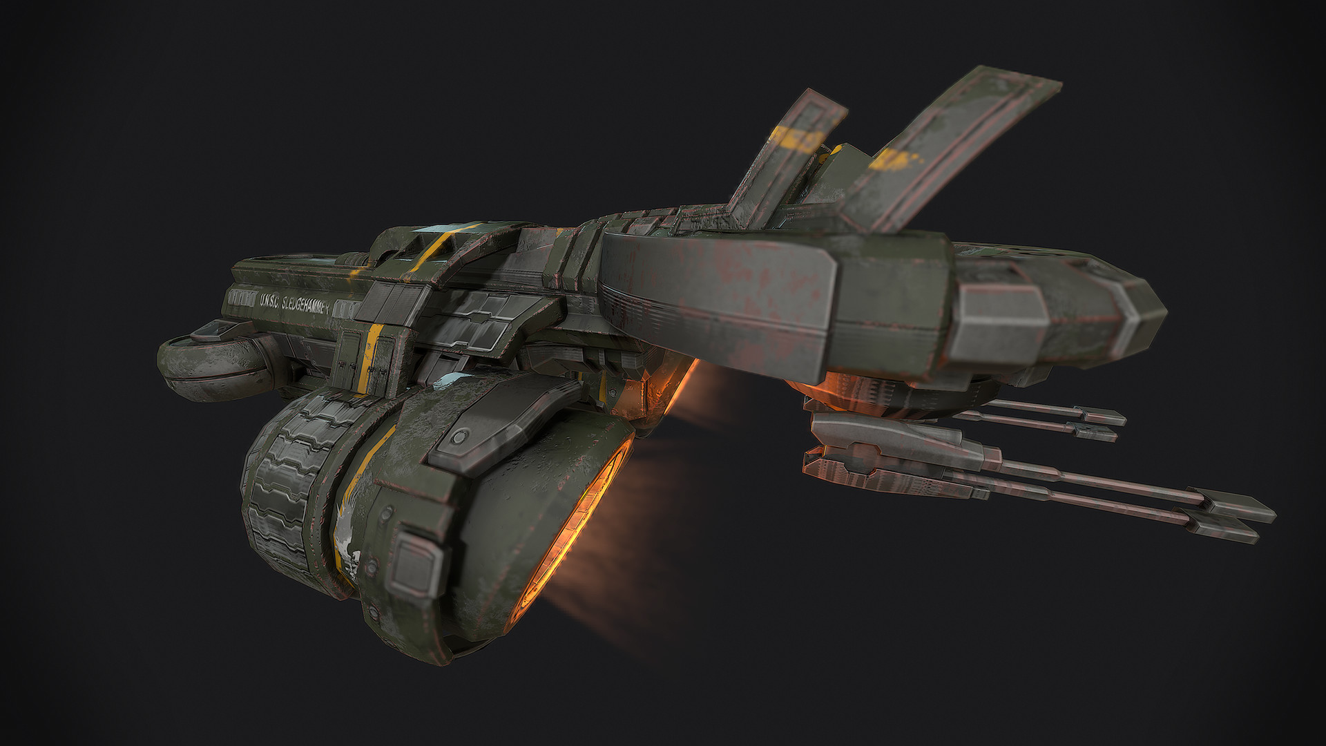 Marius Pieroth - U.N.S.C Gunship (Halo Fan-Art)