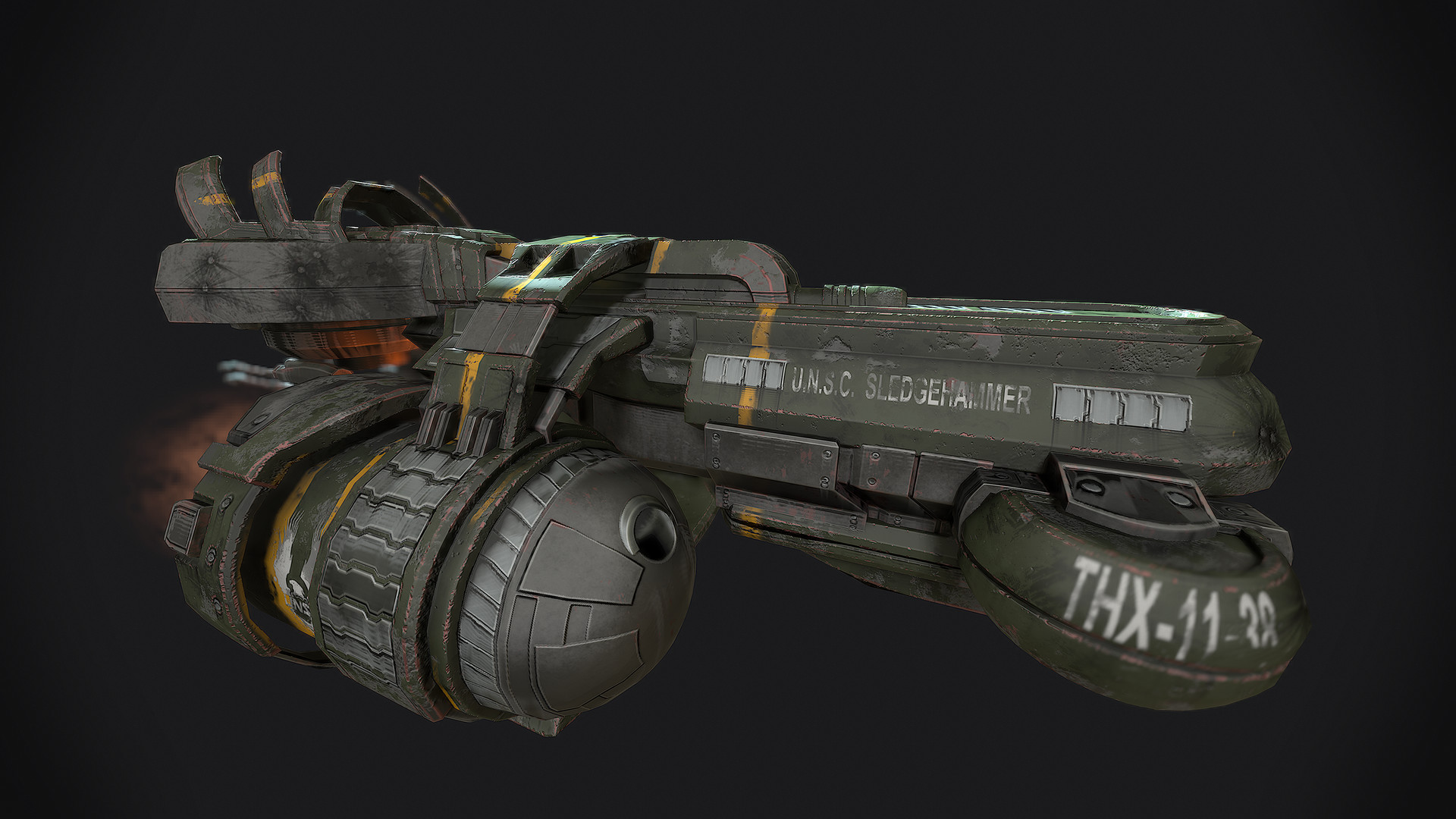 Marius Pieroth - U.N.S.C Gunship (Halo Fan-Art)