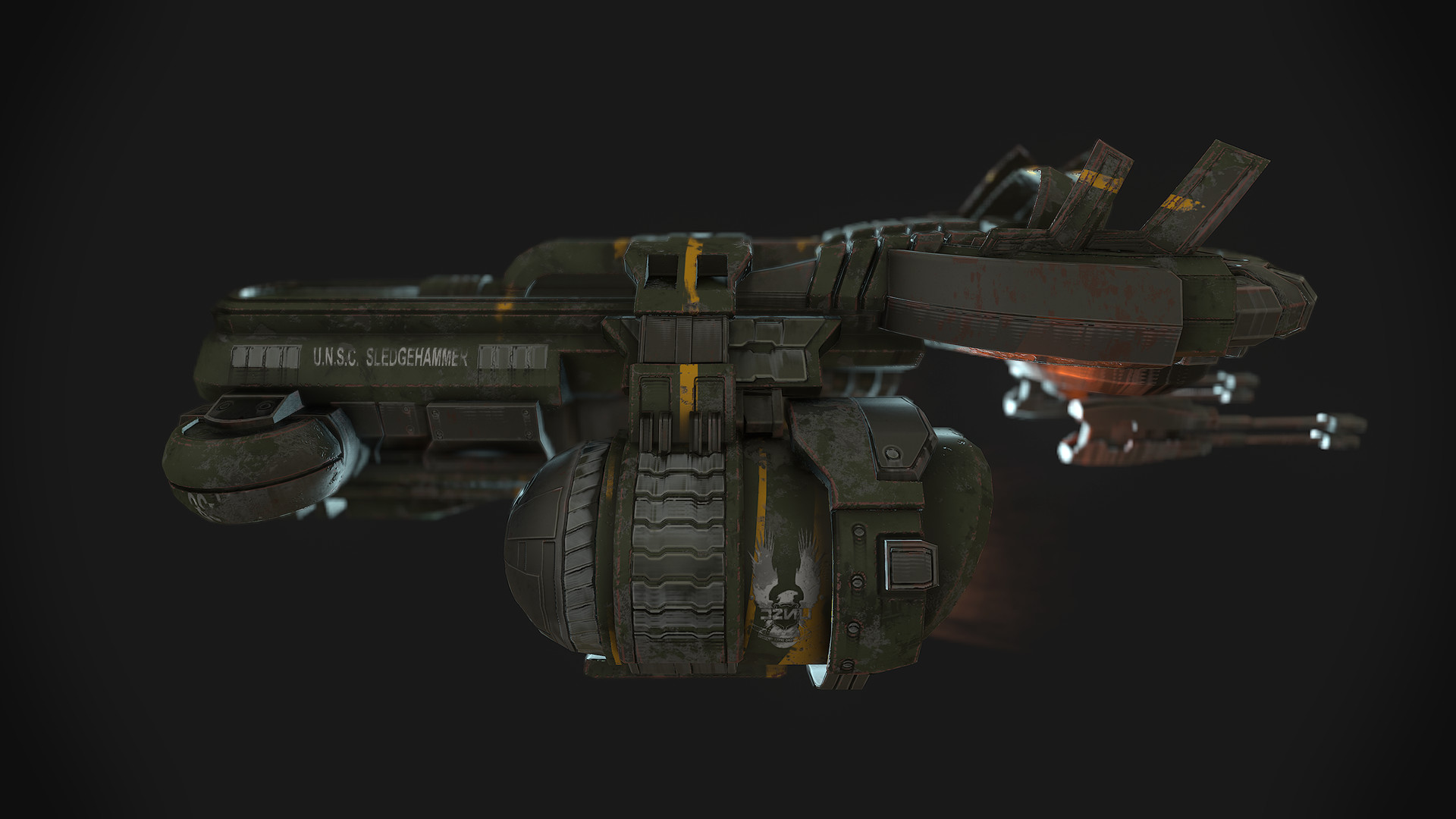 Marius Pieroth - U.N.S.C Gunship (Halo Fan-Art)