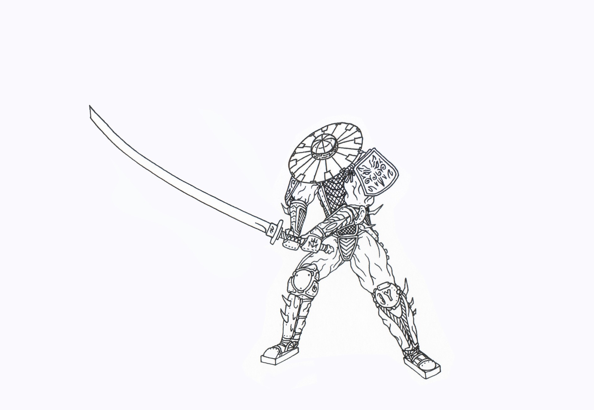 ArtStation - LoL Master Yi ( concept gel pen )