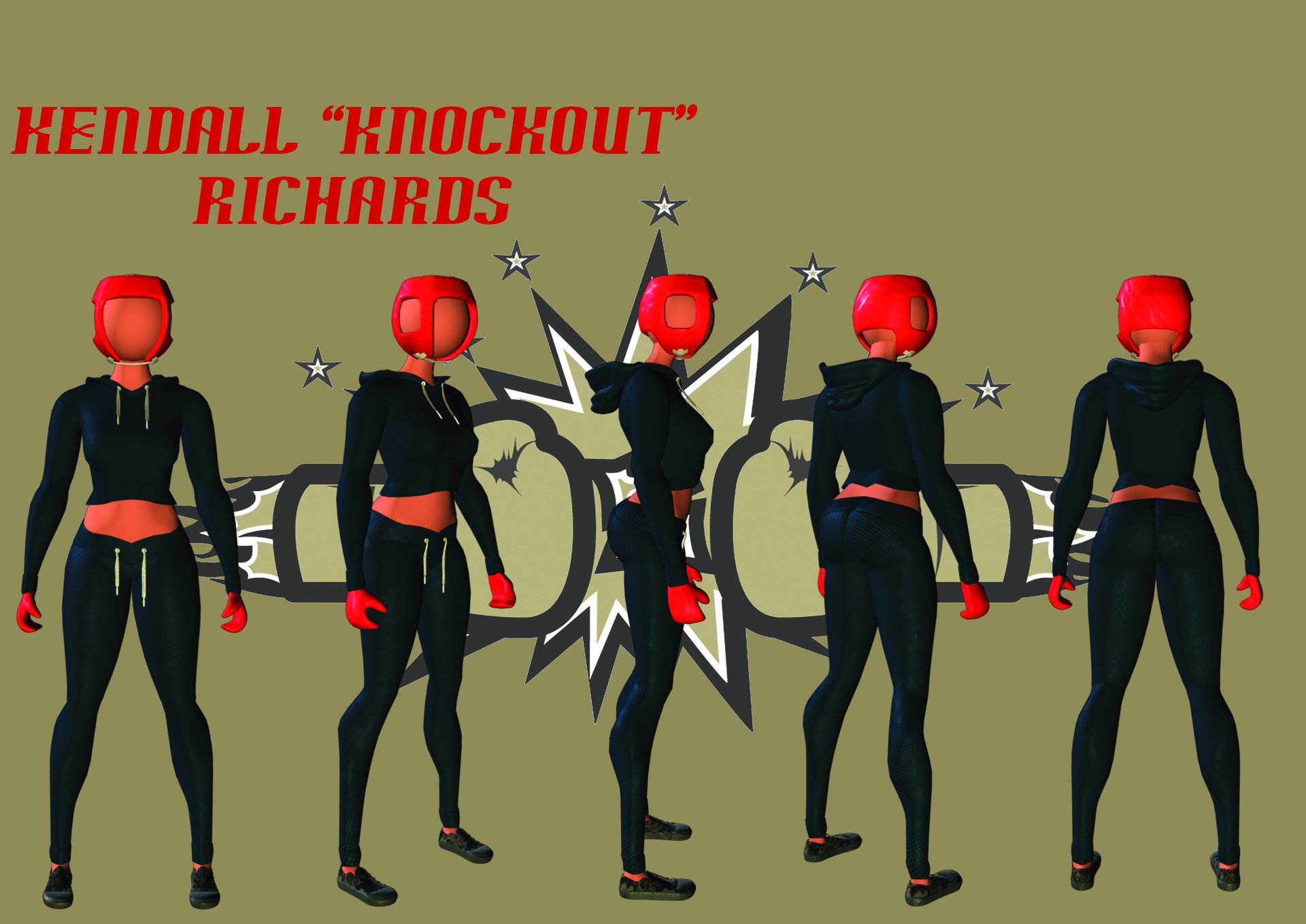 ArtStation - Kendall "Knockout Richards (3D maya model)