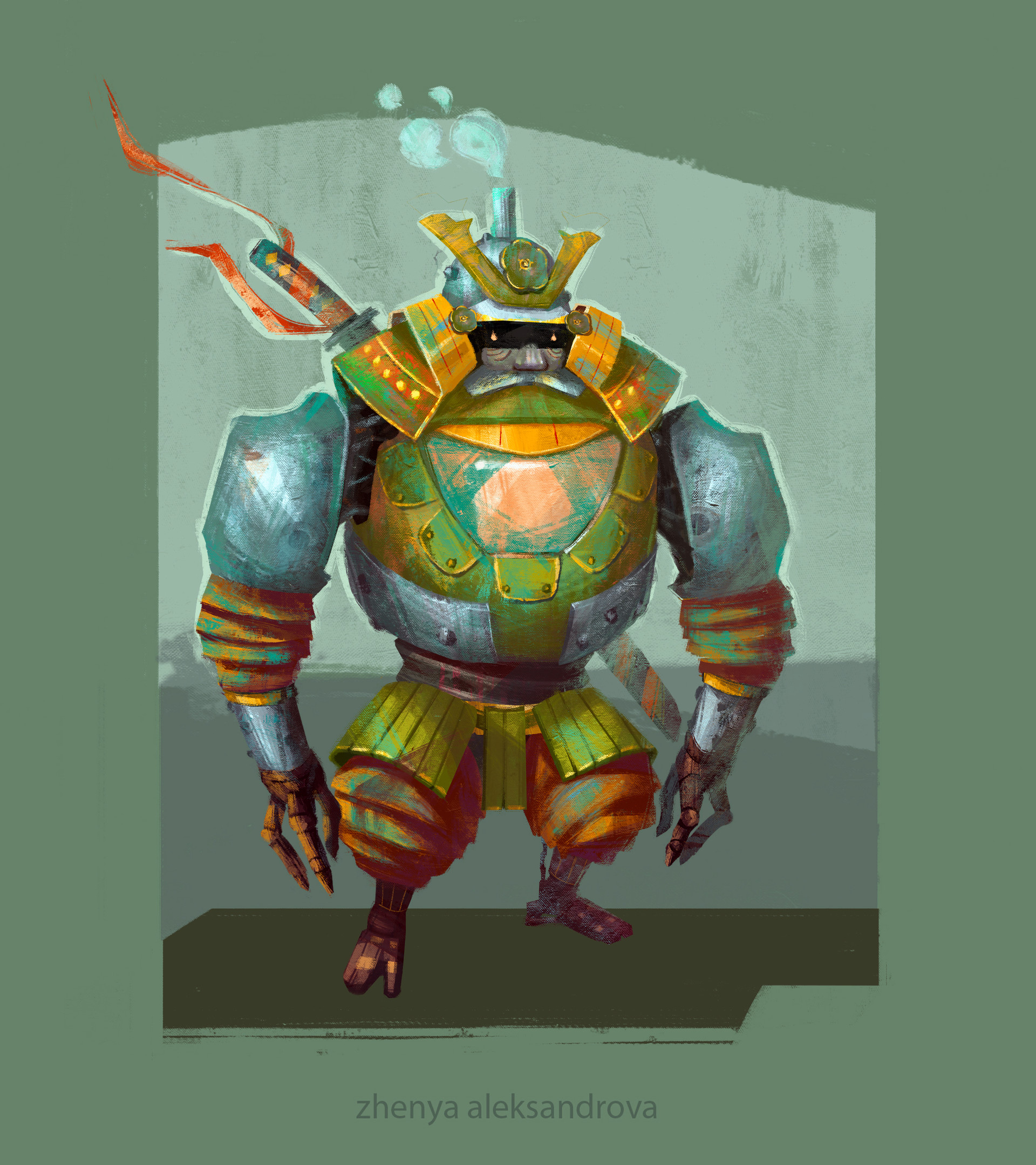 ArtStation - mechanical samurai