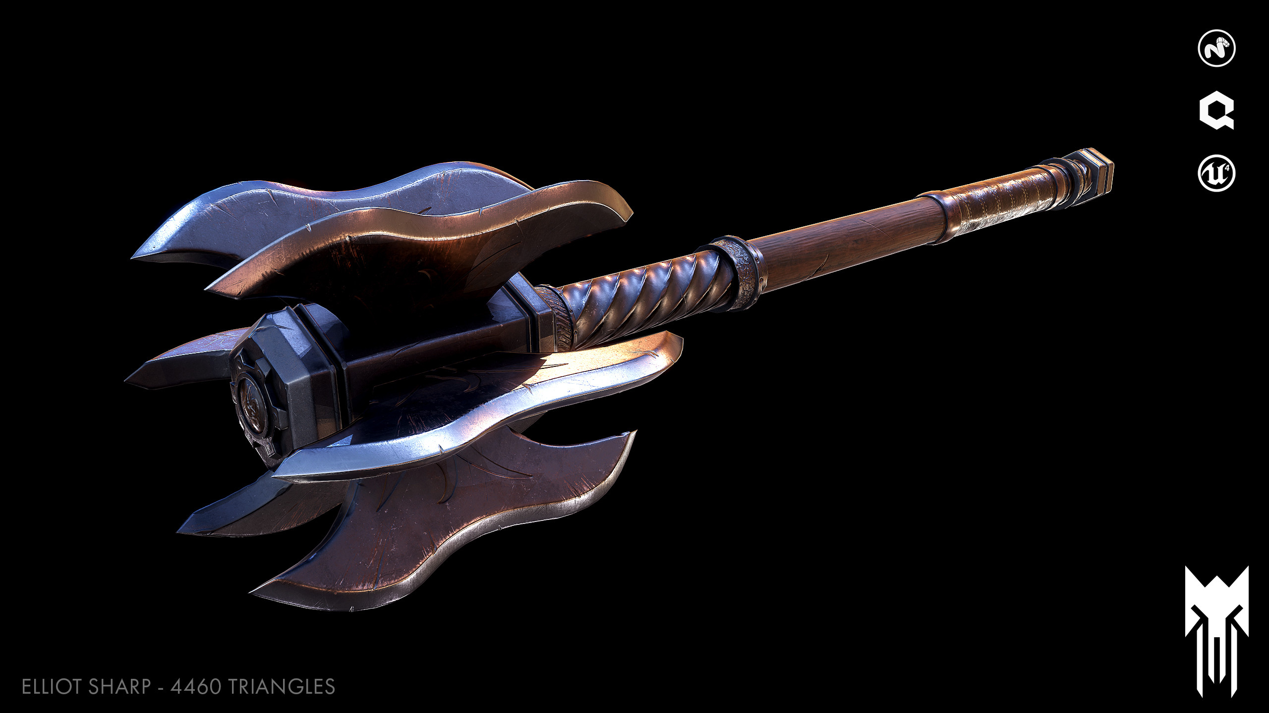 Elliot Sharp - Freelance 3D Artist - WIP Melee Weapons Pack for UE4 - Mace