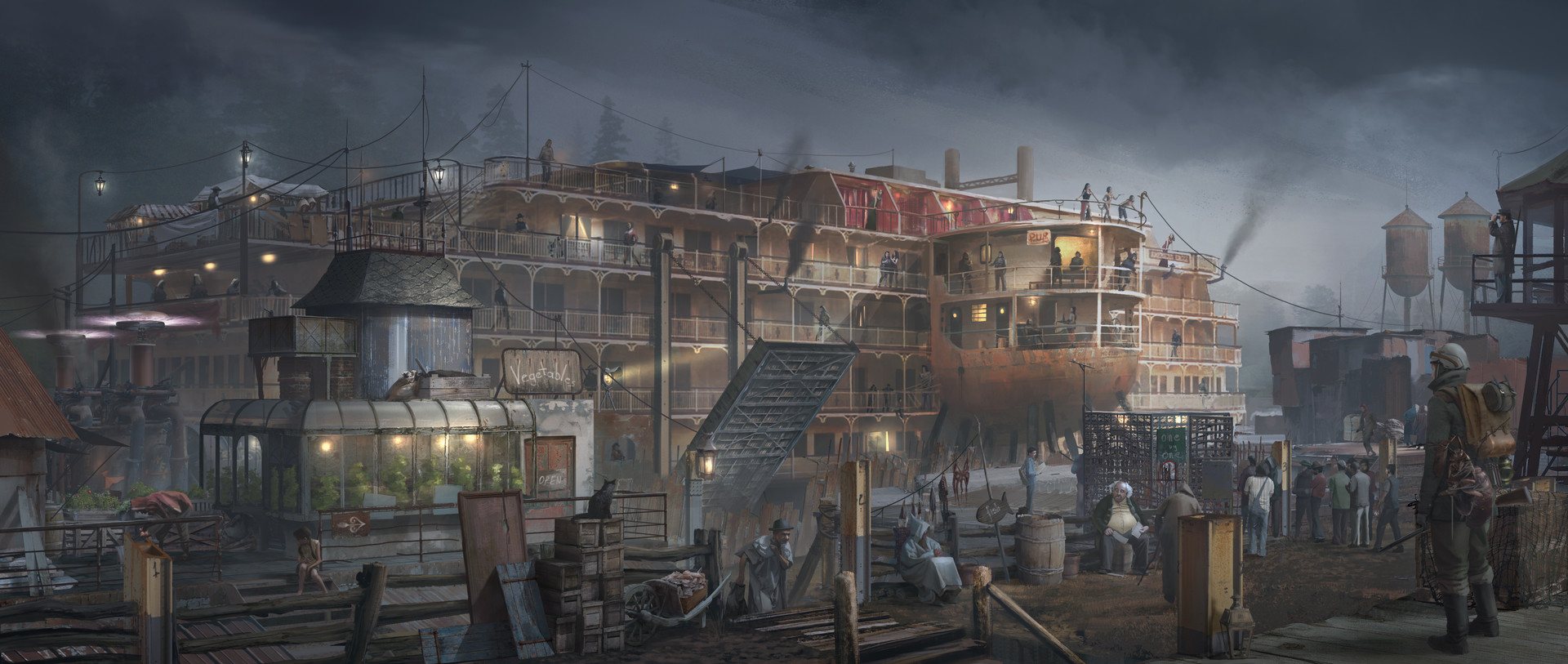 ArtStation - Steamboat Town