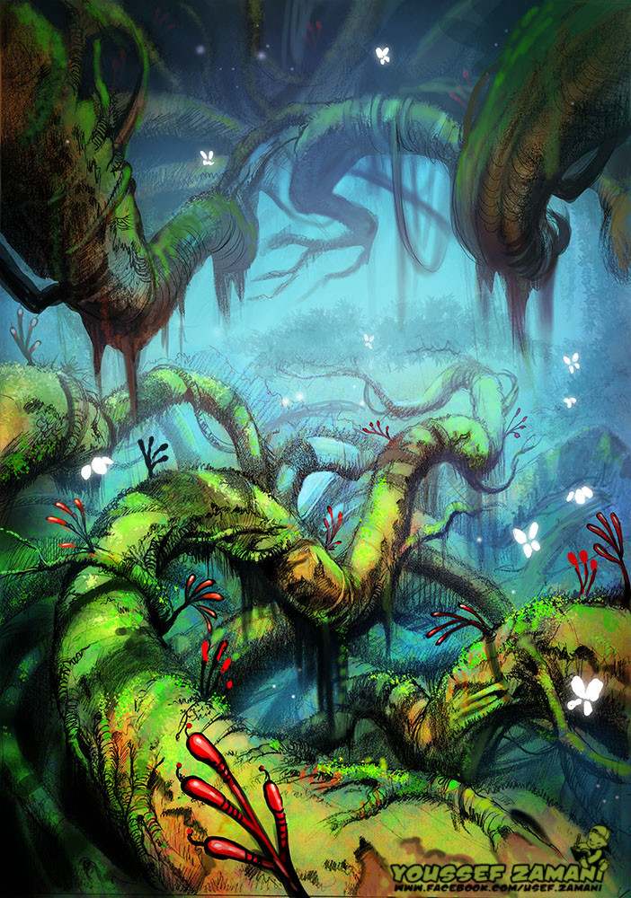 ArtStation - fantasy forest