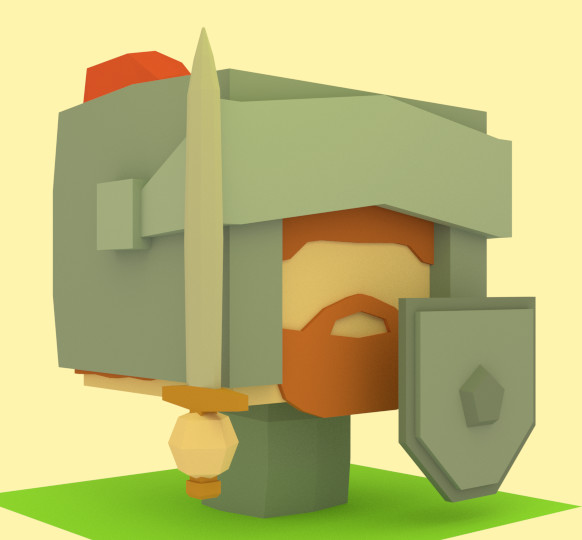 ArtStation - Low Poly Knight model