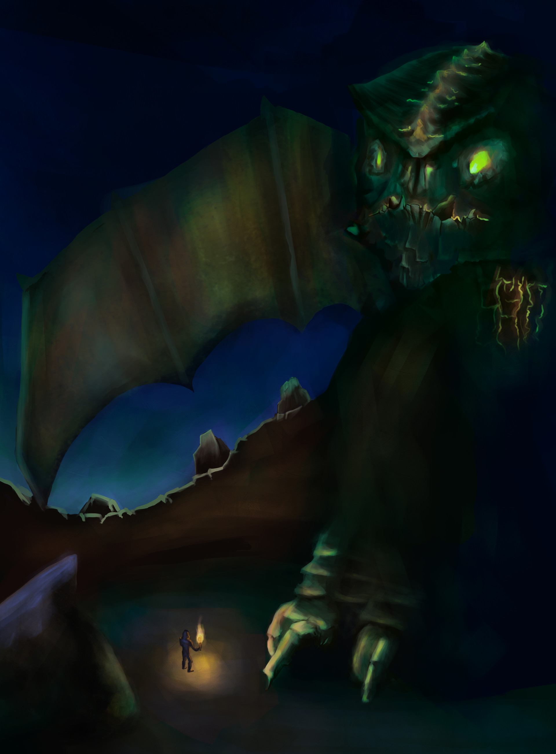 ArtStation - Dragon in the Darkness