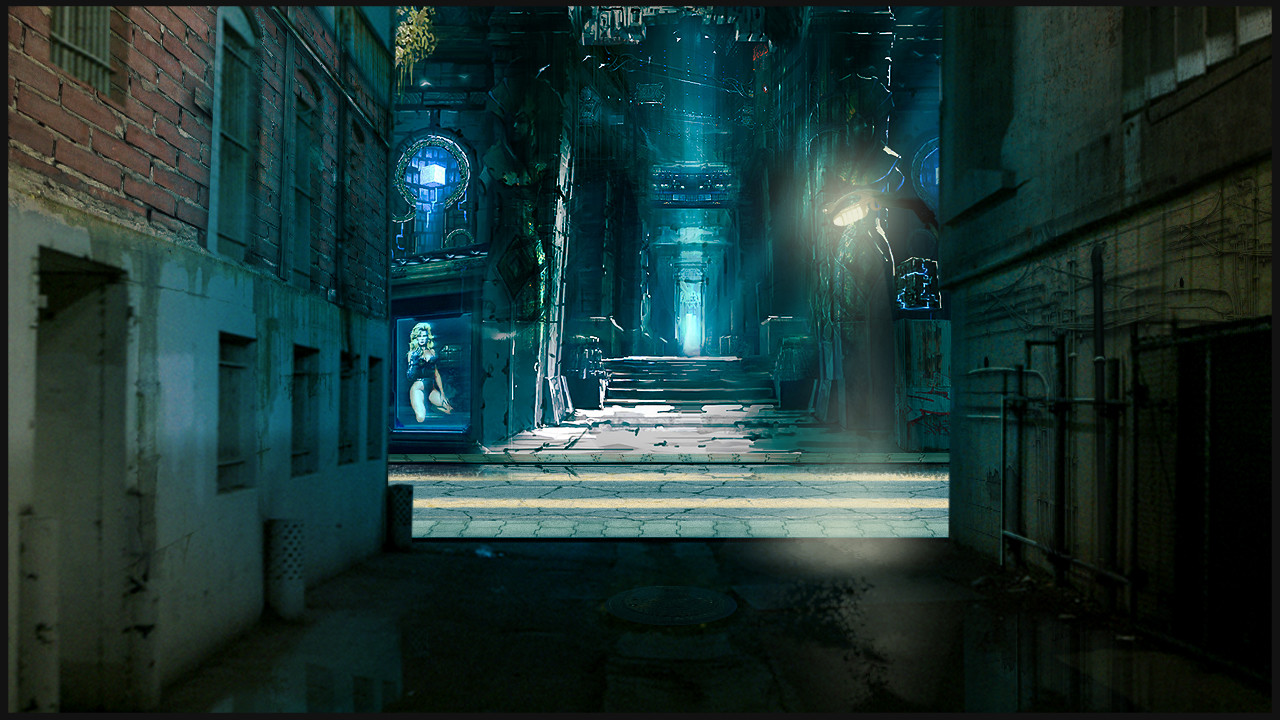 ArtStation - Ancient temple Cyberpunk