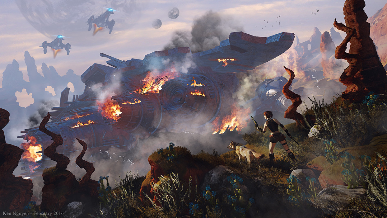 ArtStation - Crashed Ship