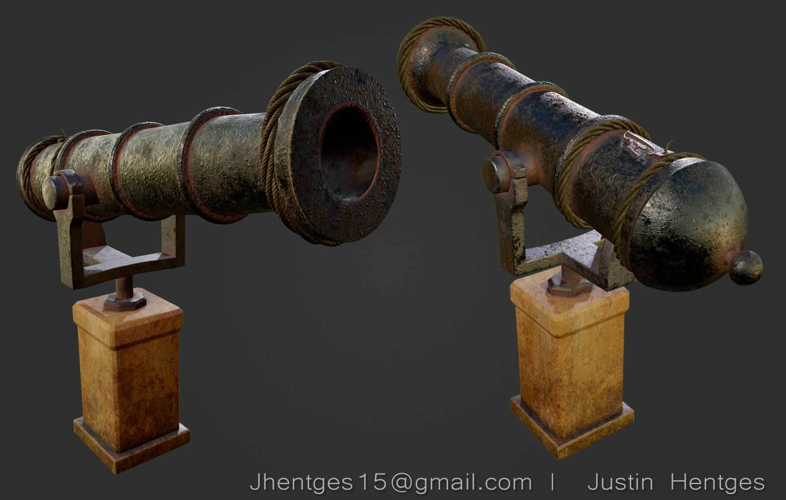 ArtStation - Worn and Used Pirate Cannon