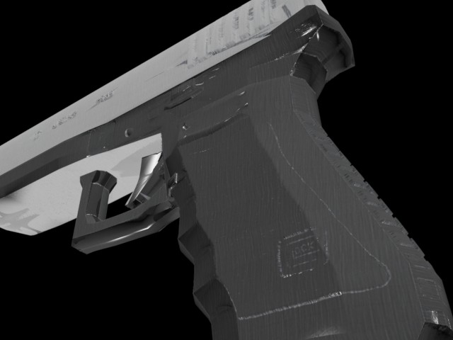 Justin Gregoire - Glock 17 render and texture, needs work.
