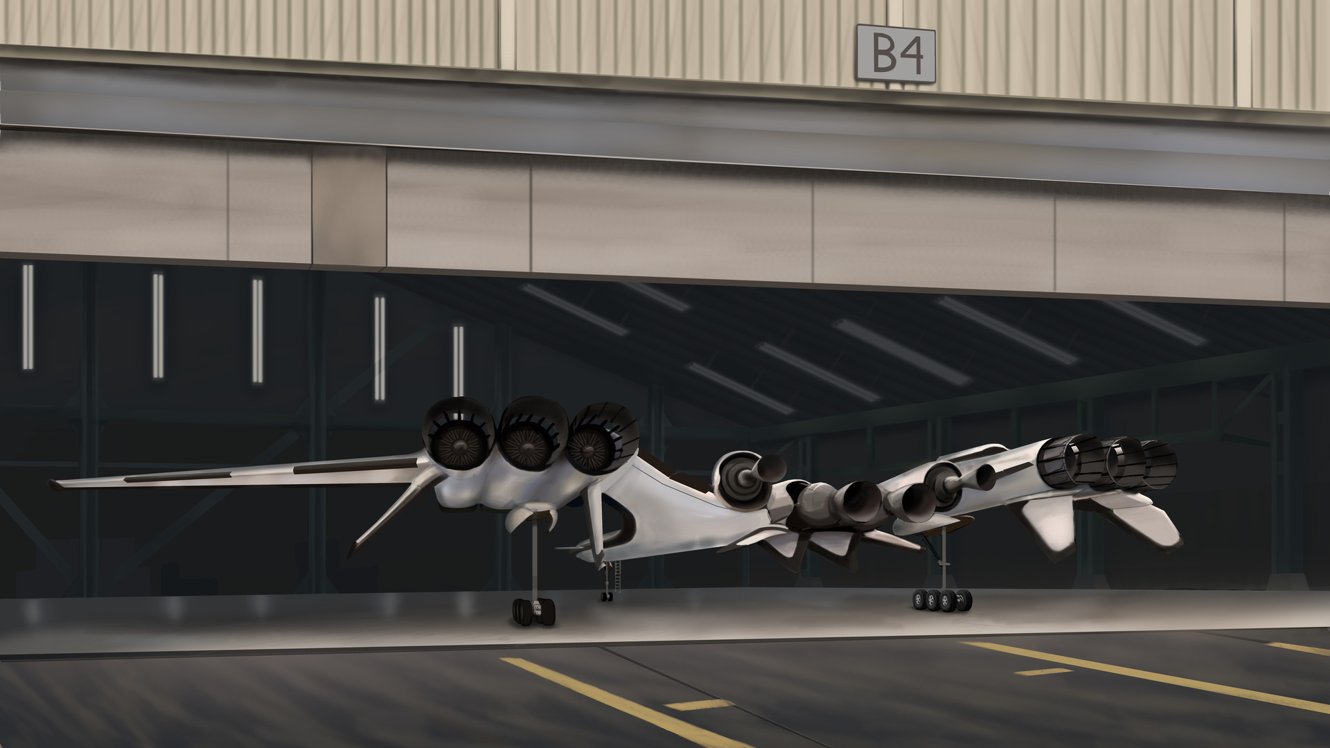 ArtStation - Space Plane Hanger