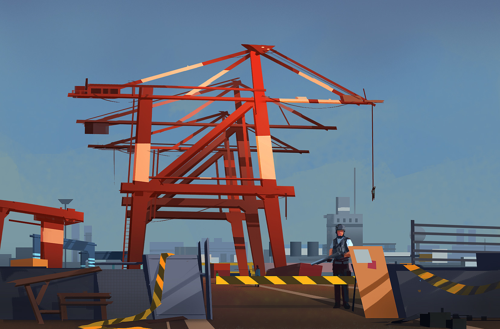 ArtStation - harbor sketch