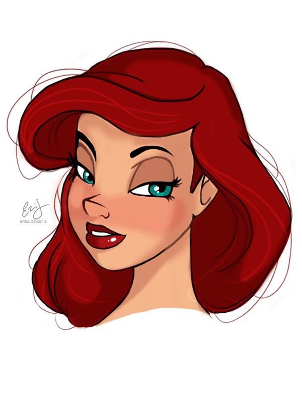 Disney Ariel Face Drawing