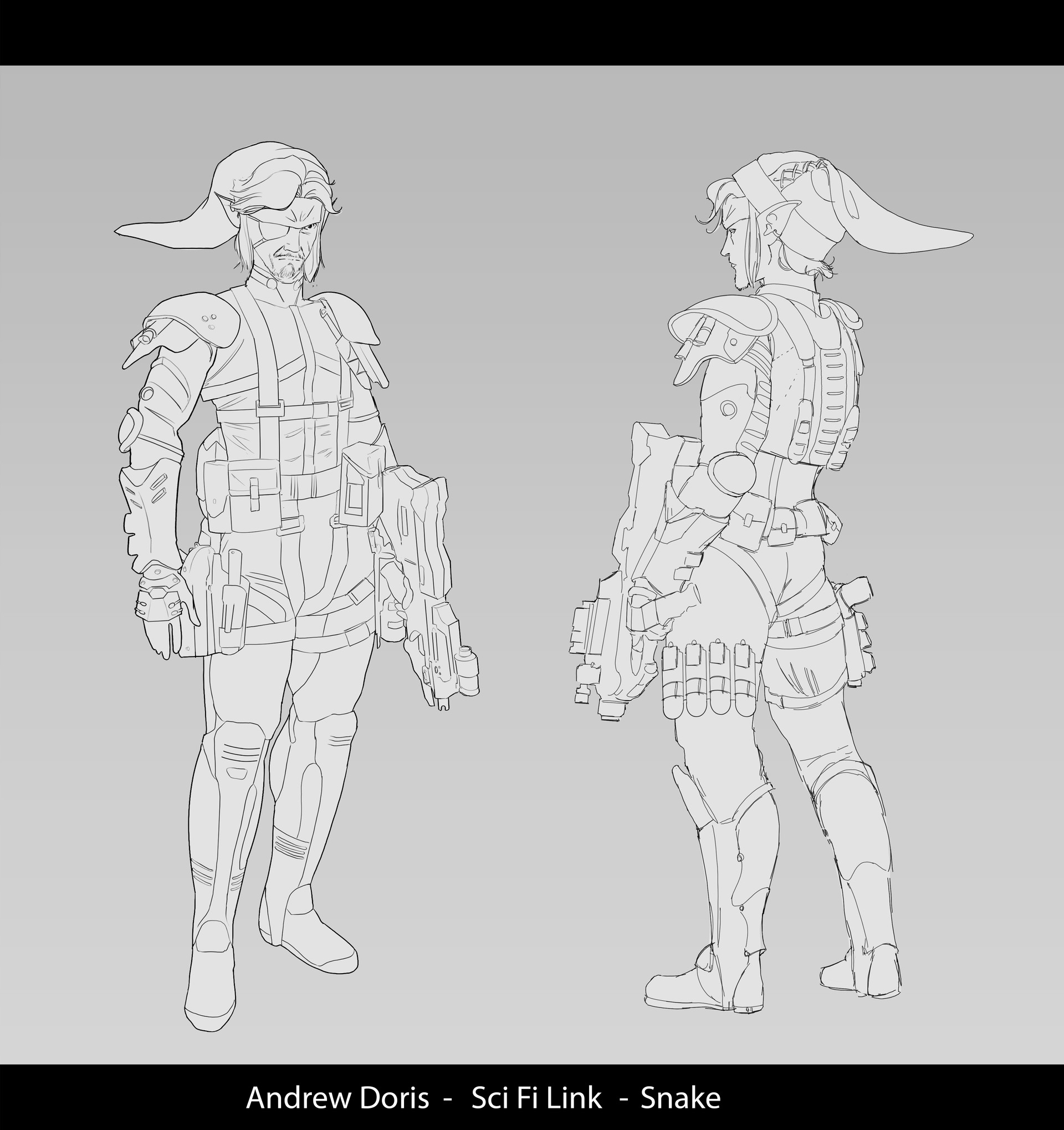 ArtStation - Metal Zelda Link ortho