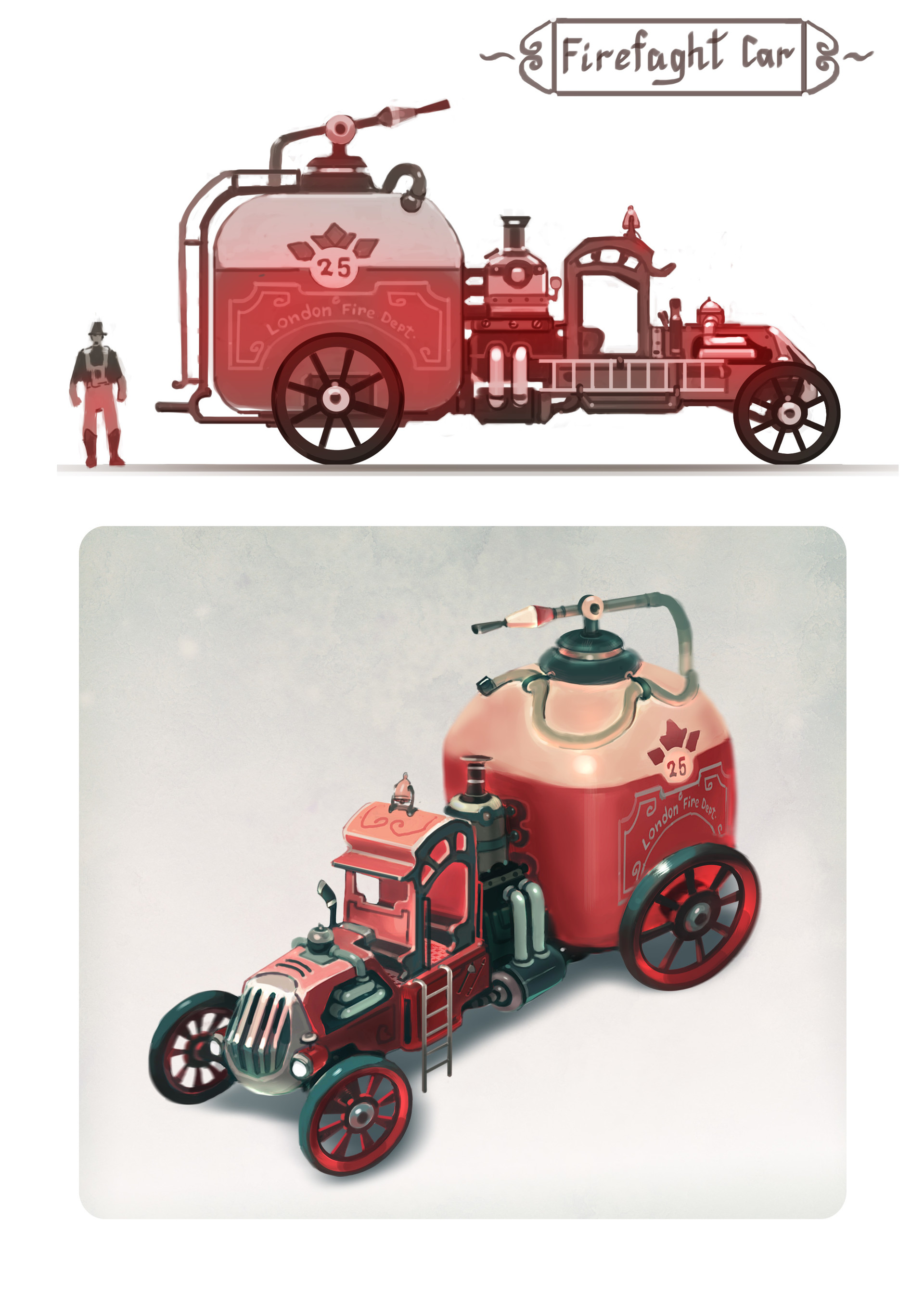 ArtStation - CONCEP FIRE CAR