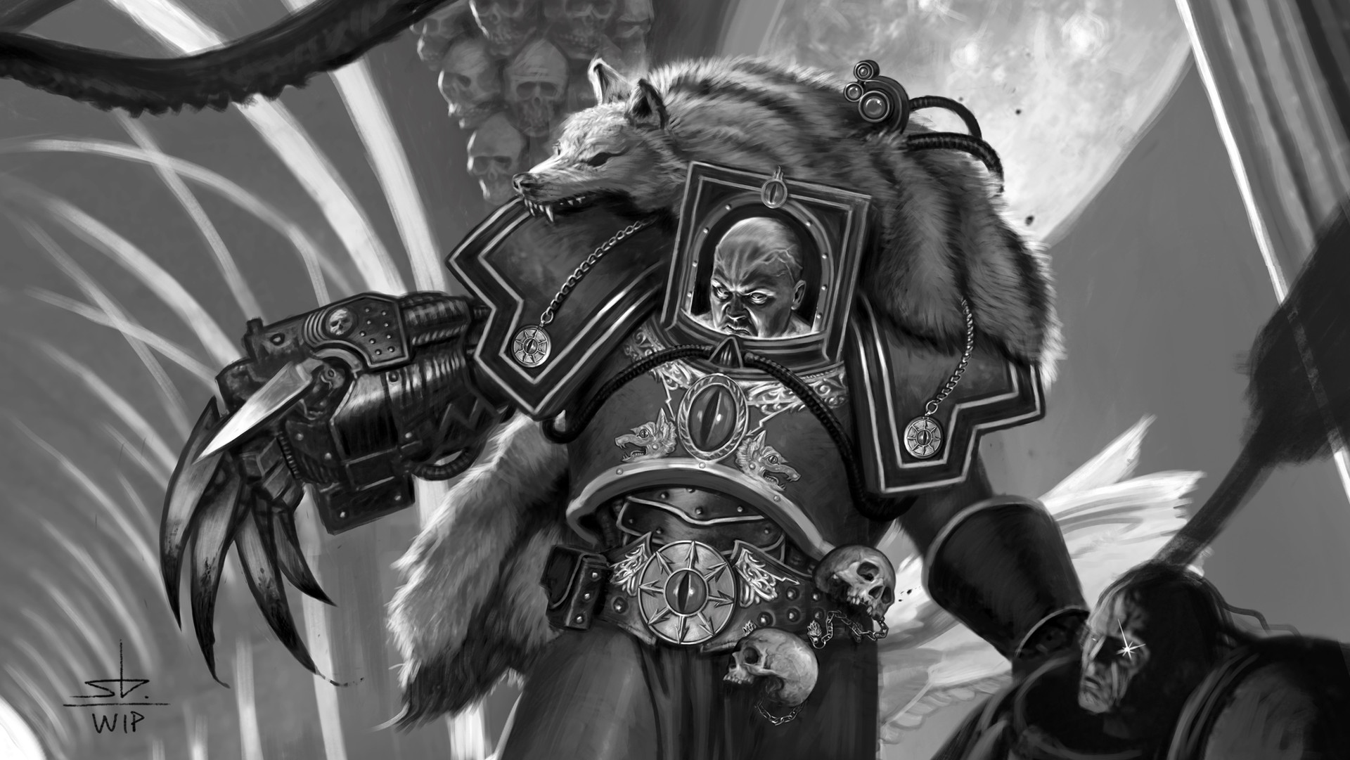 ArtStation - Horus vs. The Emperor (Warhammer 40k Tribute). WIP, Detail ...